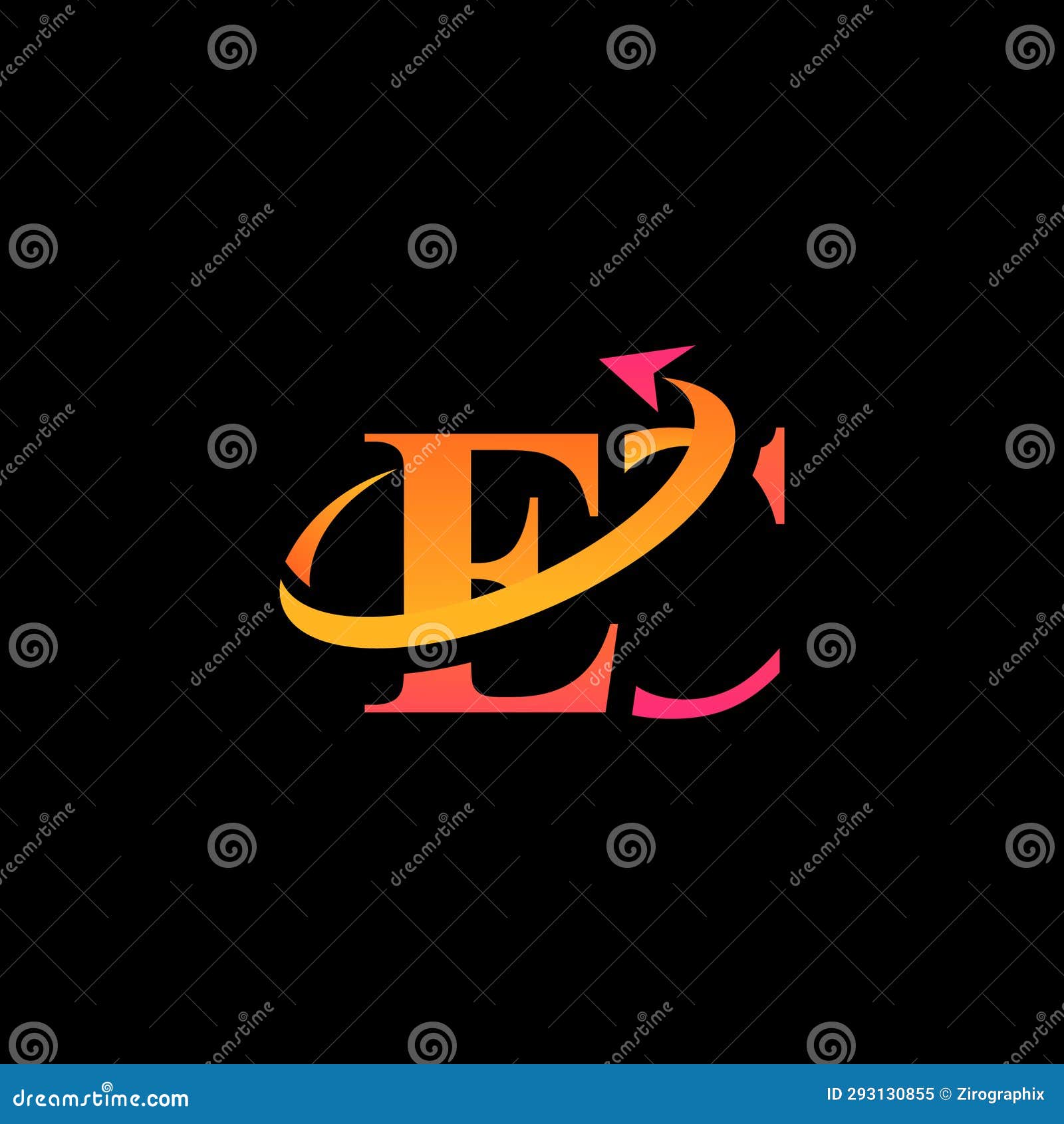 EC Aerospace Creative Logo Design Stock Illustration - Illustration of ...