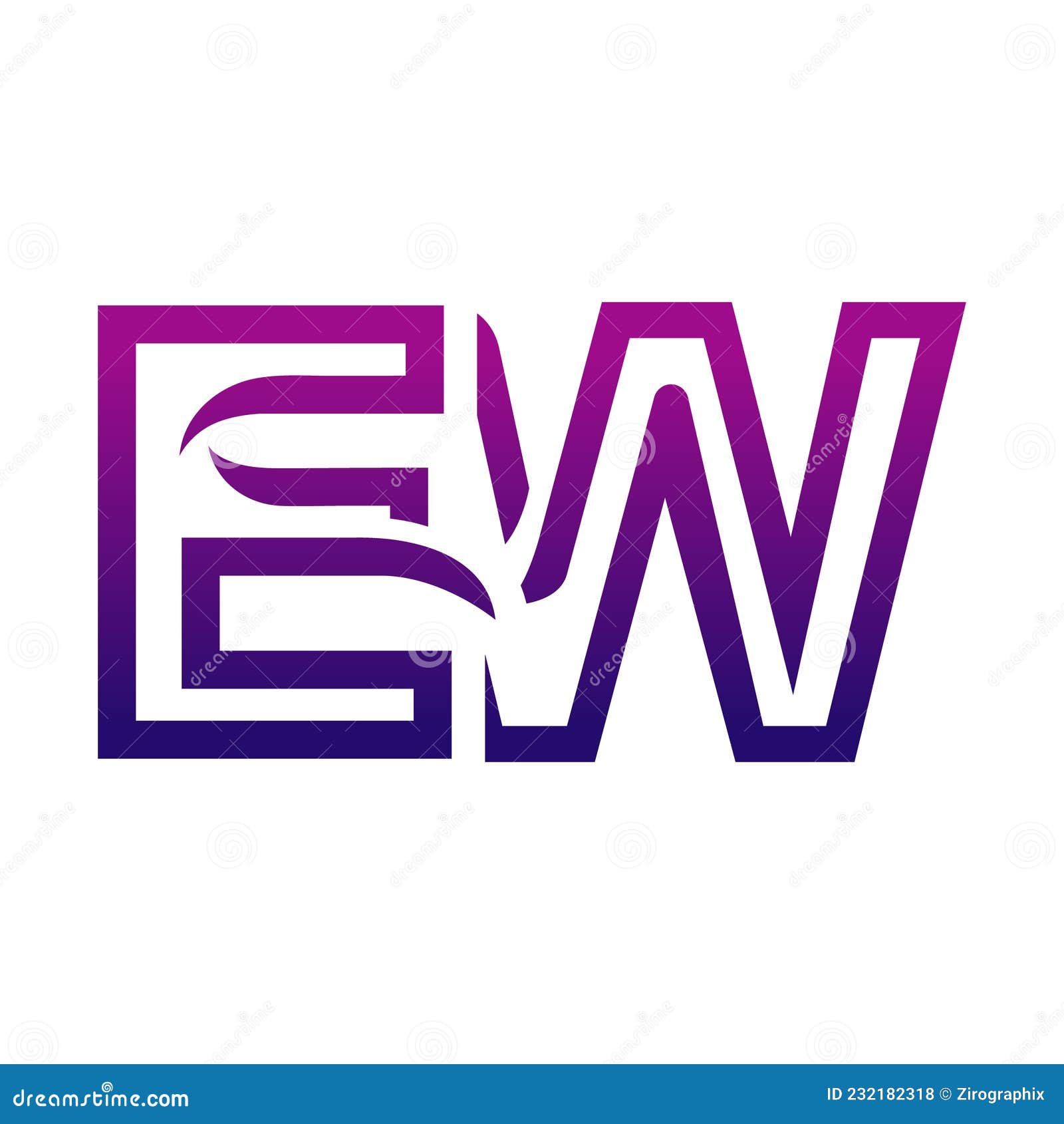 Creative EW Logo Icon Design Stock Vector - Illustration of logo ...