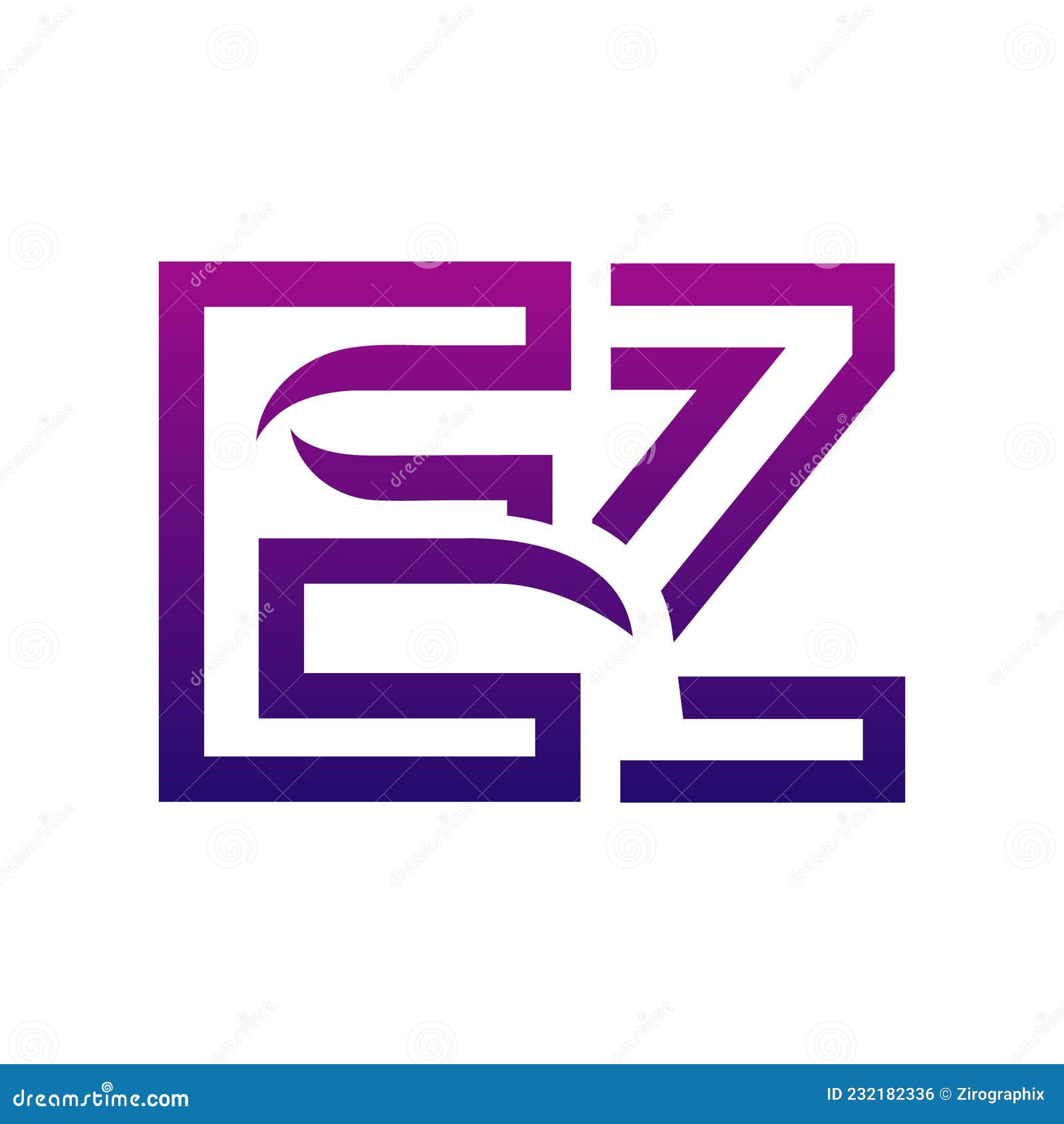 Creative EZ Logo Icon Design Stock Vector - Illustration of text, icon ...