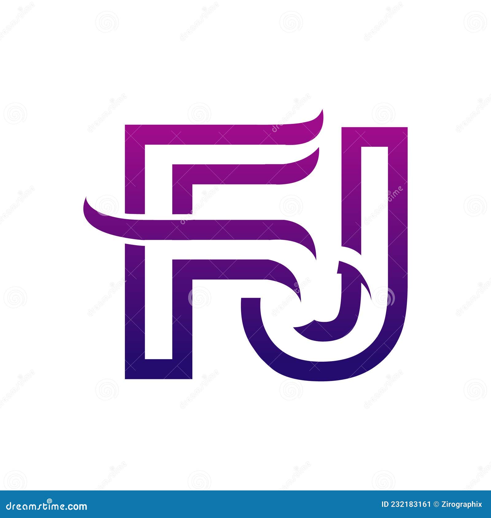 Creative FJ Logo Icon Design Stock Vector - Illustration of graphic ...