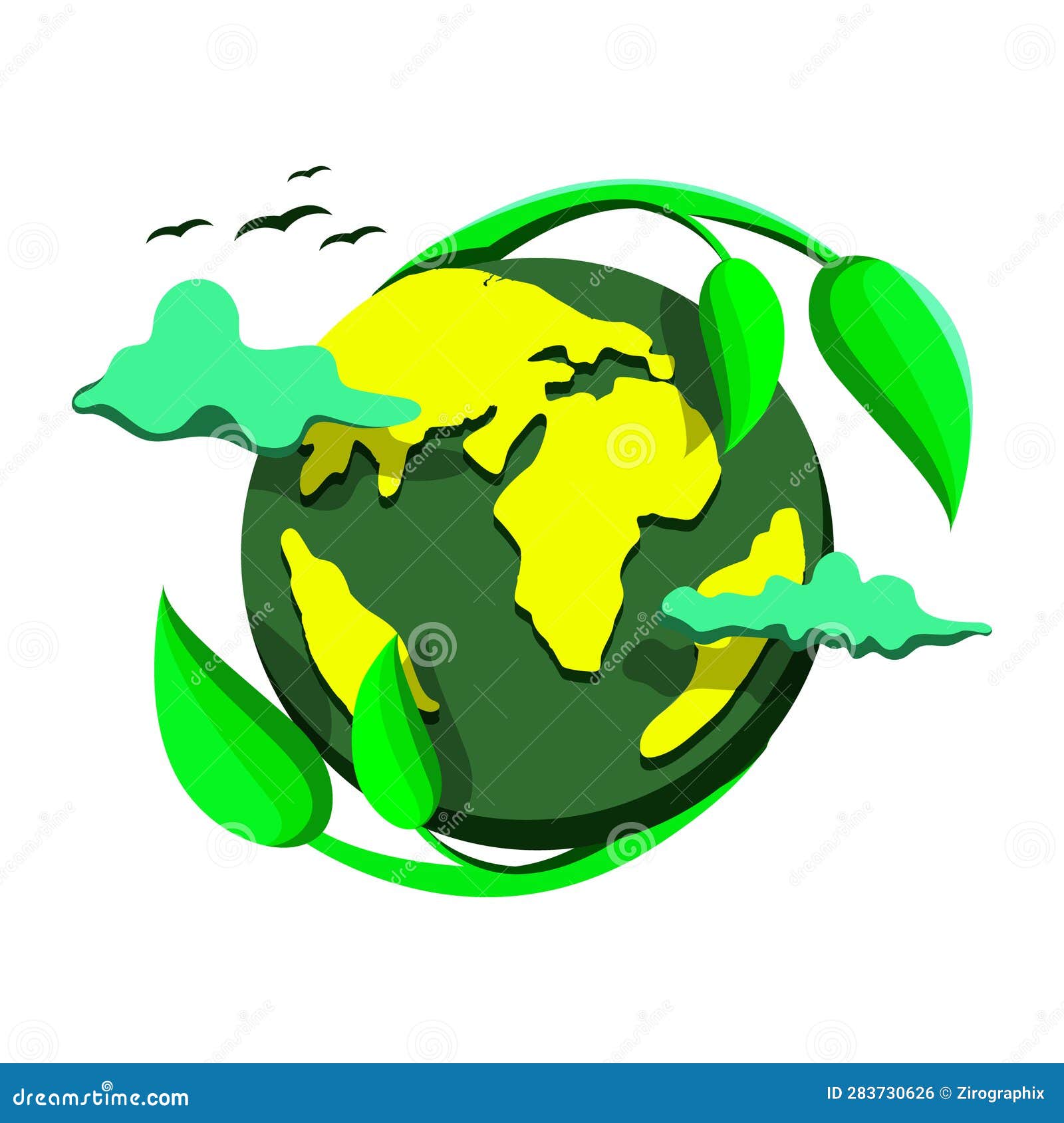 Go Green Go Paperless Vector Art Illustration Stock Vector ...
