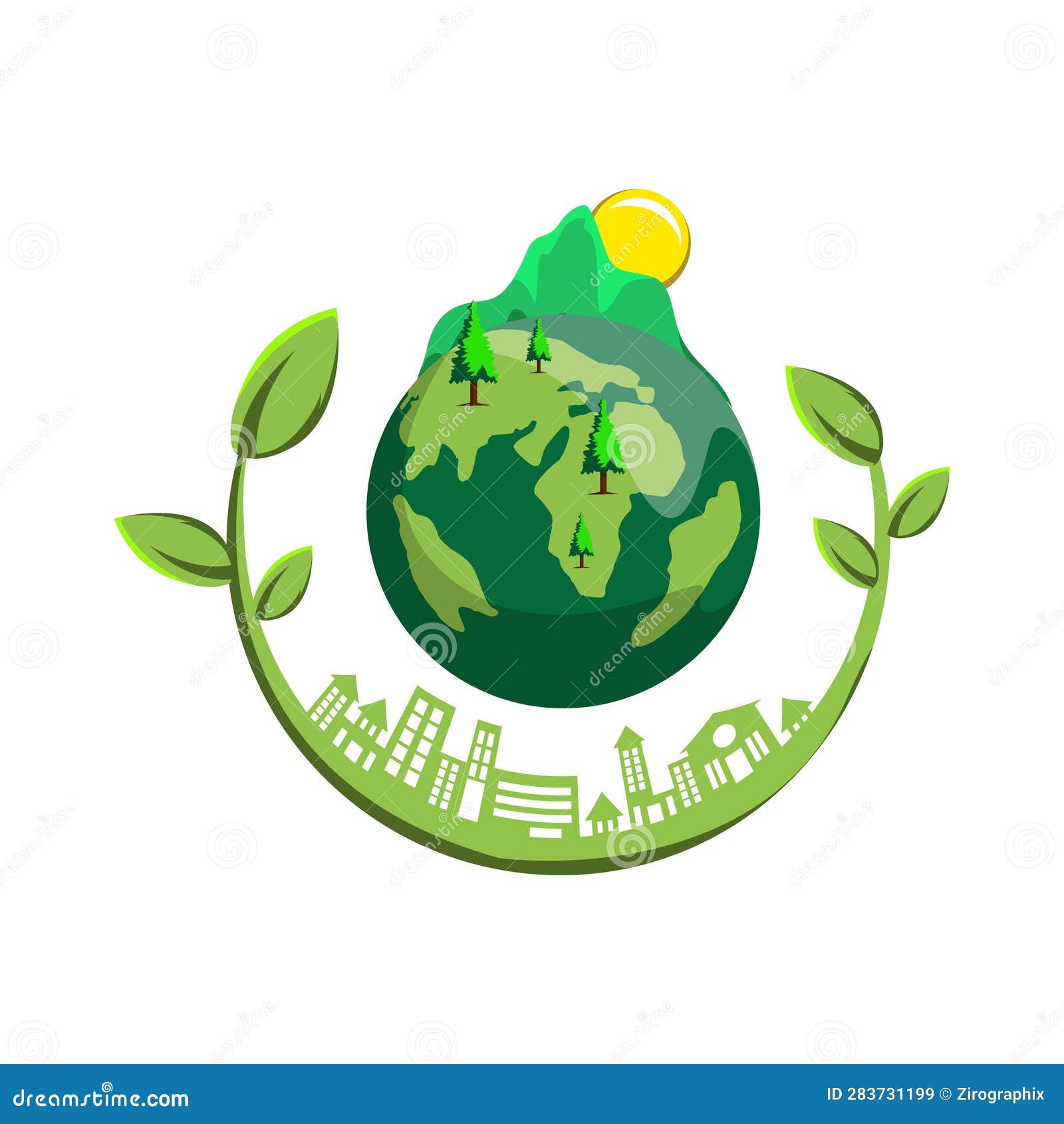 Go Green Go Paperless Vector Art Illustration Stock Vector ...