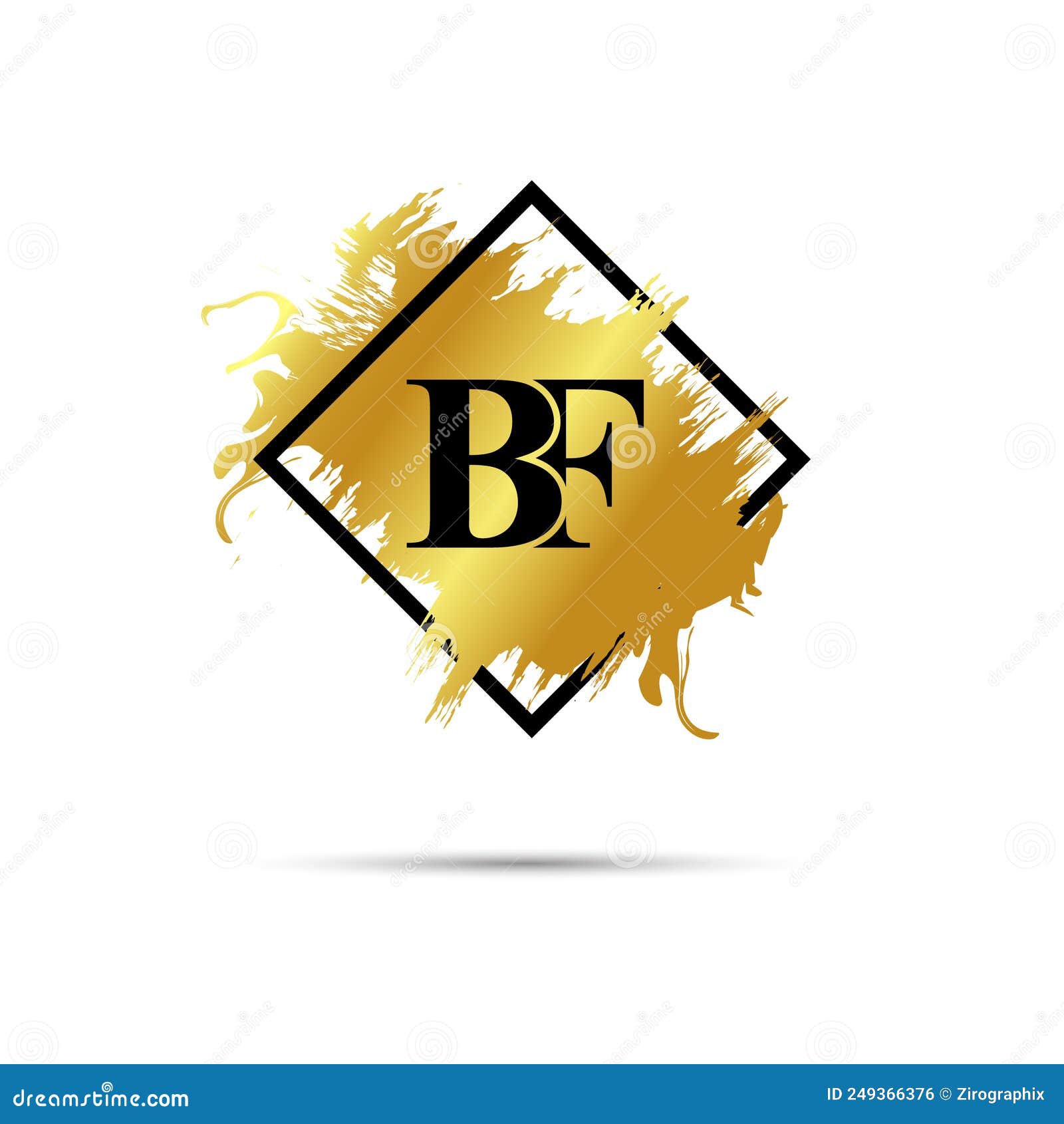 Gold BF Logo Symbol Vector Art Design Stock Vector - Illustration of ...