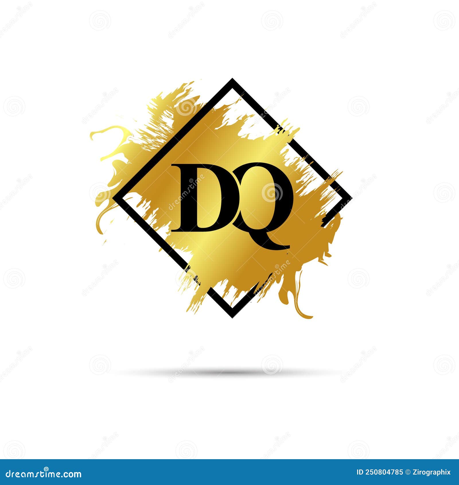 Gold DQ Logo Symbol Vector Art Design Stock Illustration - Illustration ...