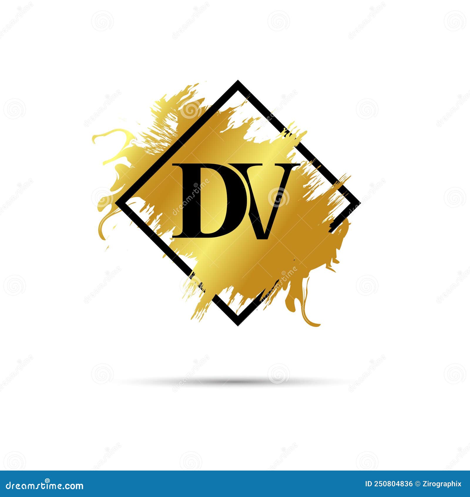 Gold DV Logo Symbol Vector Art Design Stock Vector - Illustration of ...
