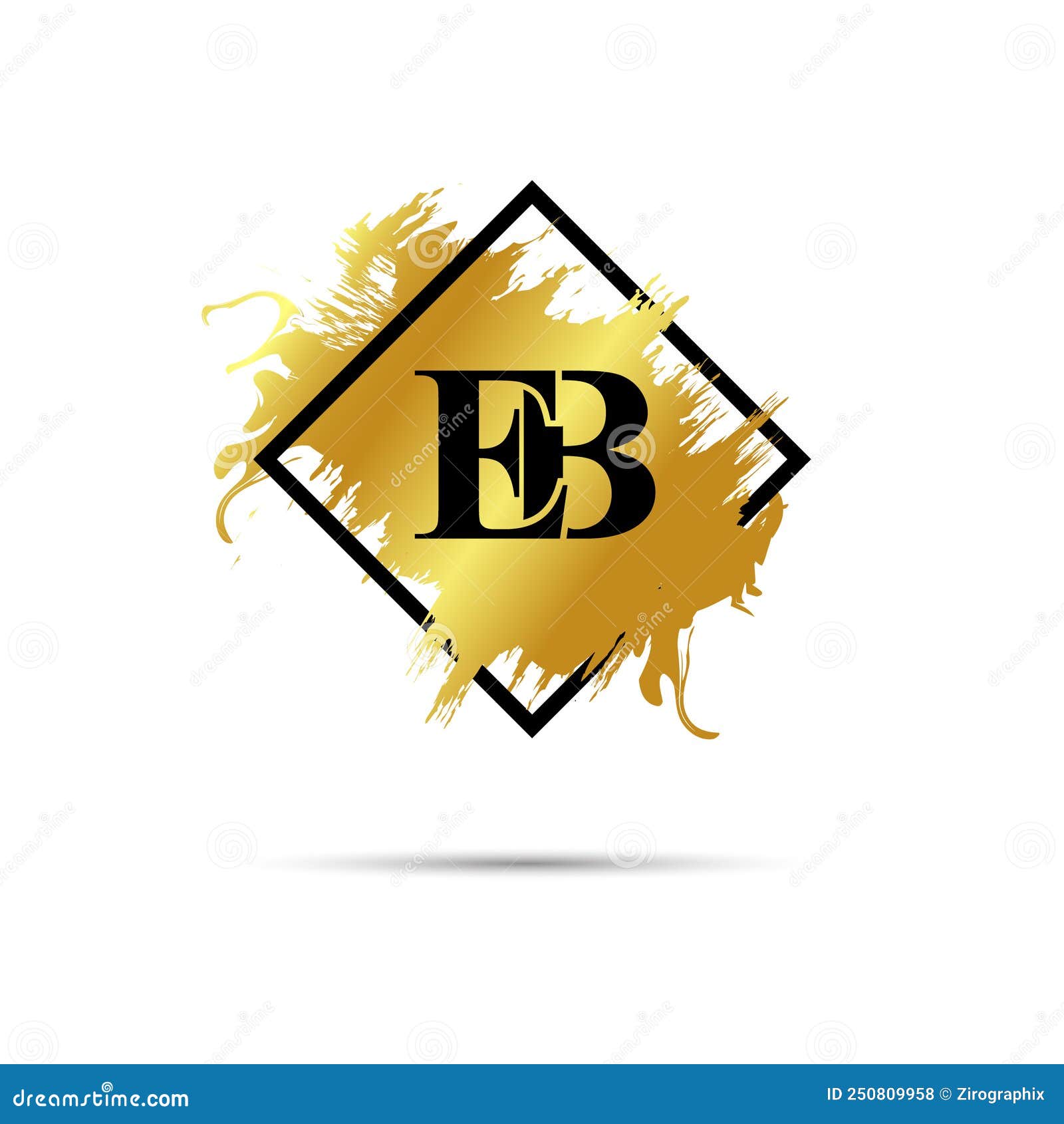 Gold EB Logo Symbol Vector Art Design Stock Illustration - Illustration ...