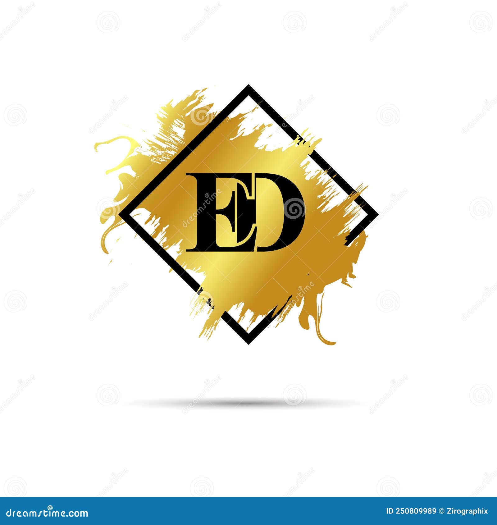 Gold ED Logo Symbol Vector Art Design Stock Vector - Illustration of ...