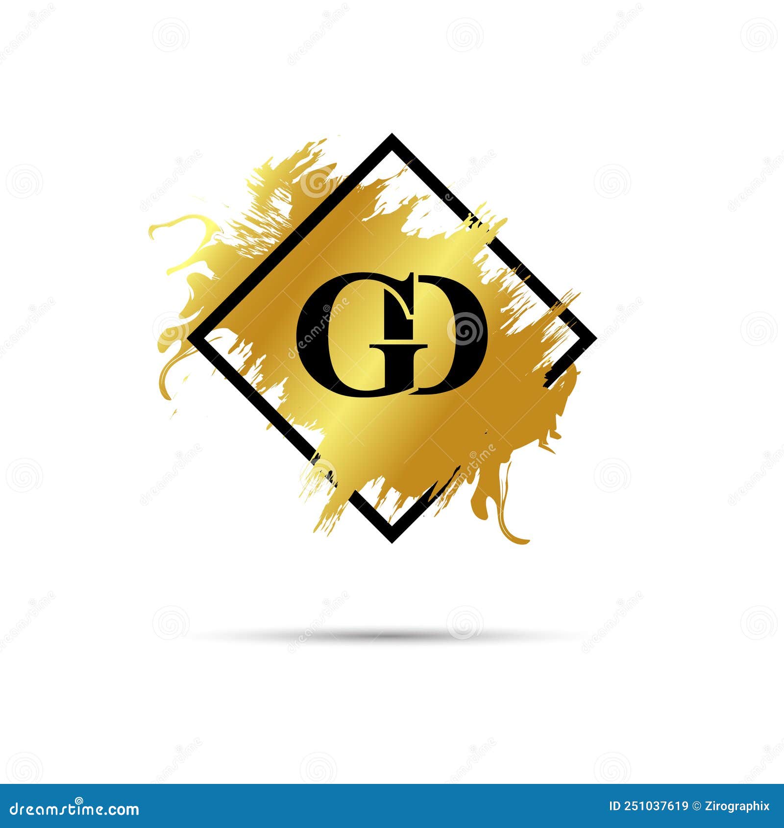 Gold GD Logo Symbol Vector Art Design Stock Illustration - Illustration ...