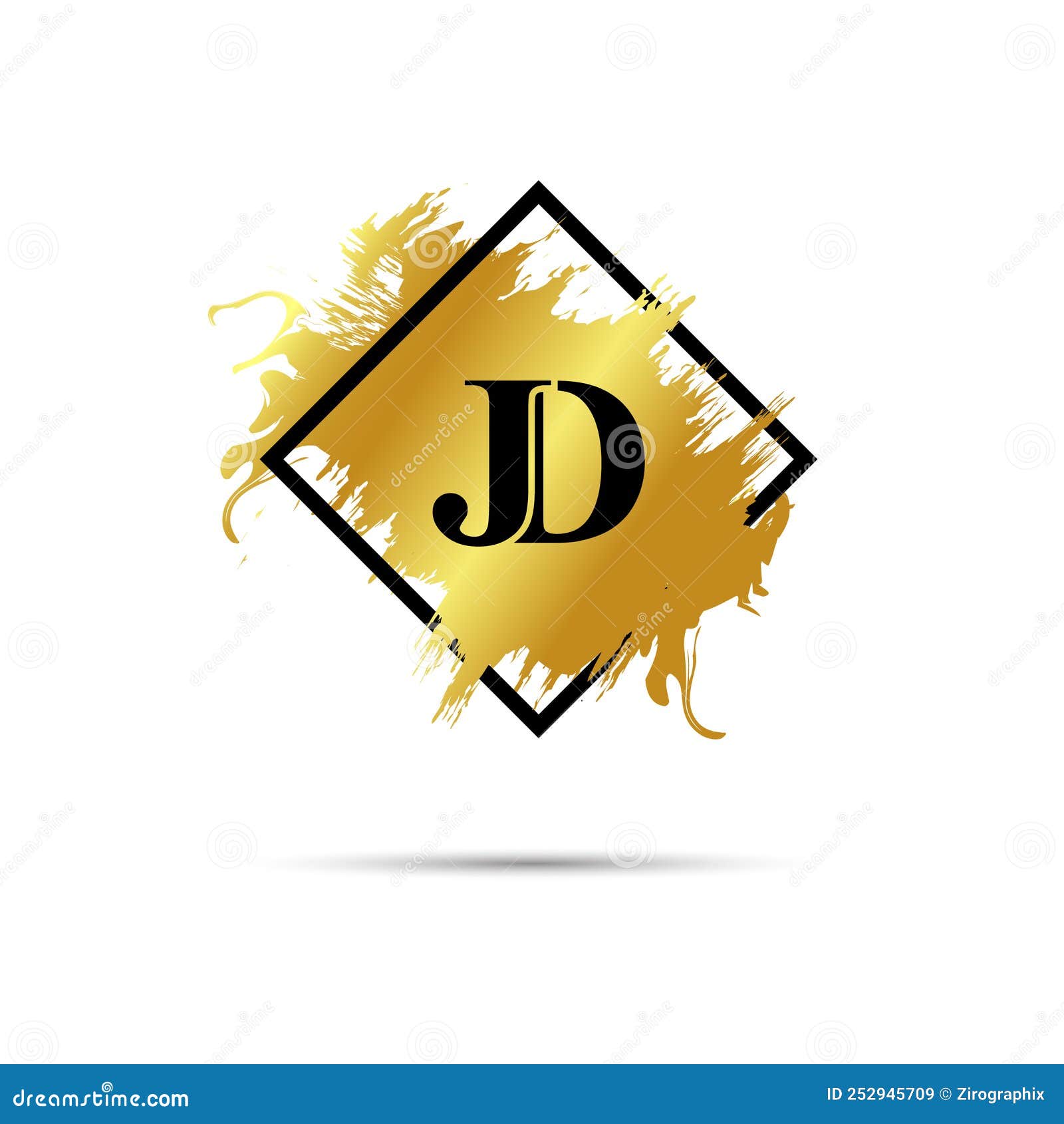 Gold JD Logo Symbol Vector Art Design Stock Illustration - Illustration ...