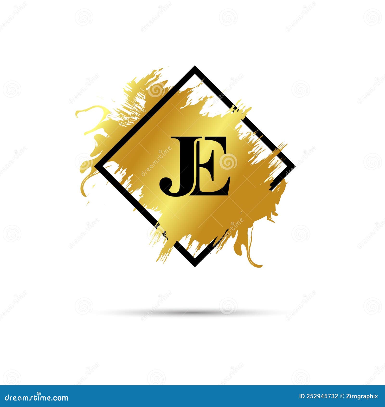 Gold JE Logo Symbol Vector Art Design Stock Illustration - Illustration ...
