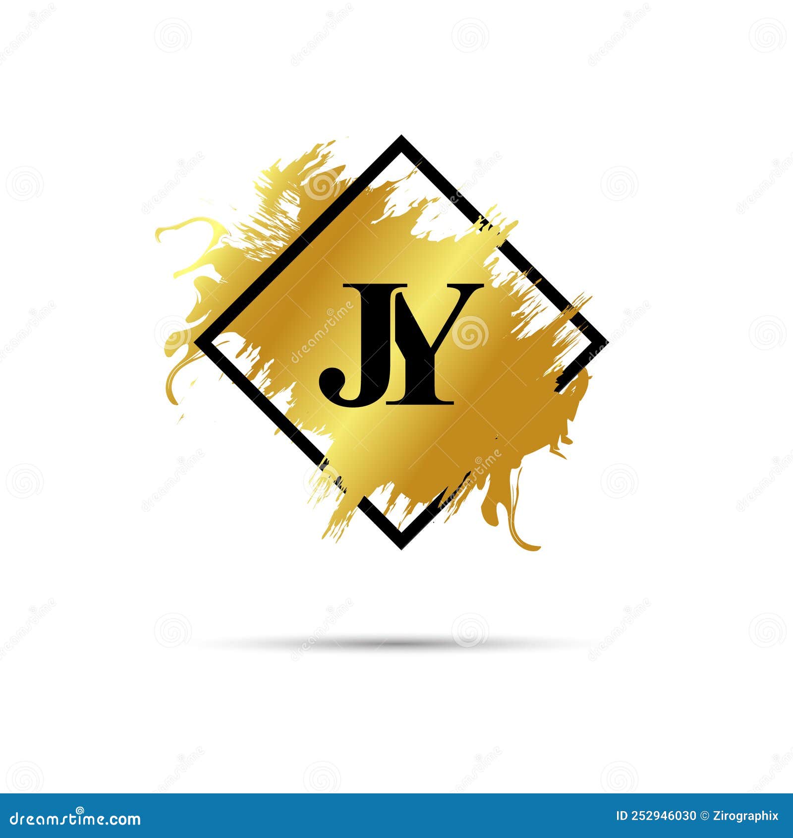 Gold JY Logo Symbol Vector Art Design Stock Illustration - Illustration ...