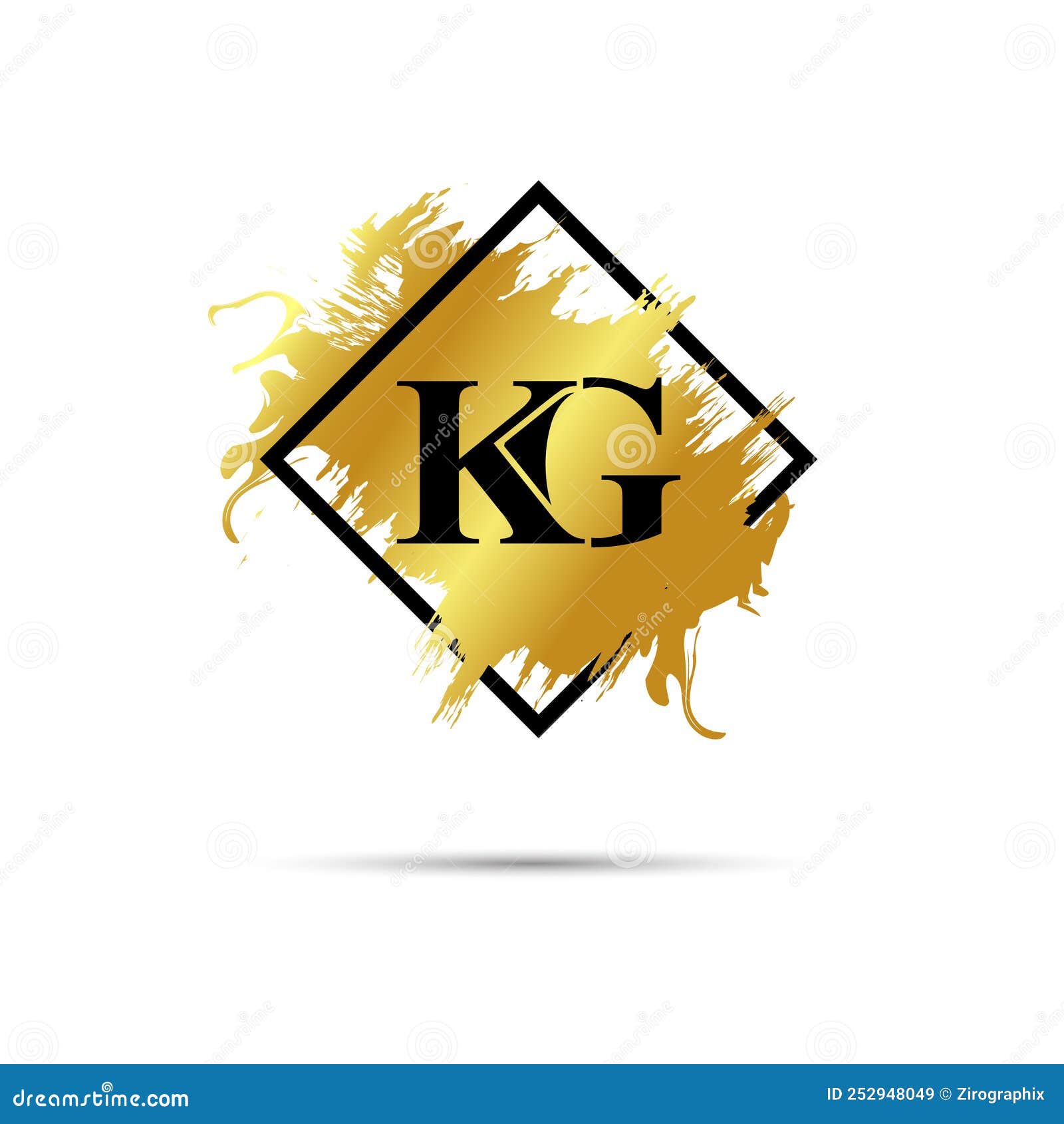 Gold KG Logo Symbol Vector Art Design Stock Illustration - Illustration ...