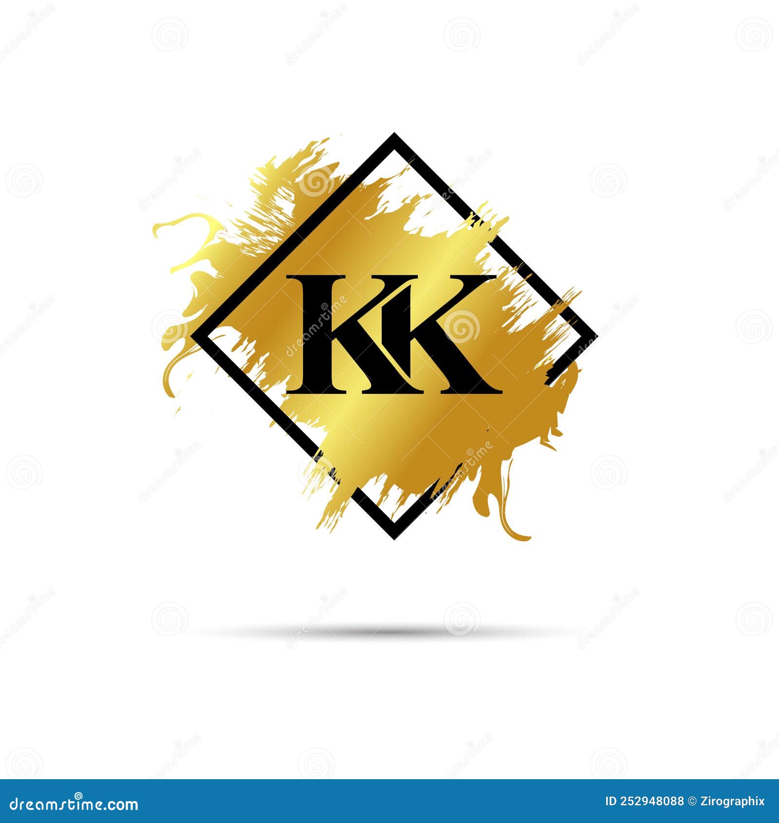 Gold KK Logo Symbol Vector Art Design Stock Illustration - Illustration ...