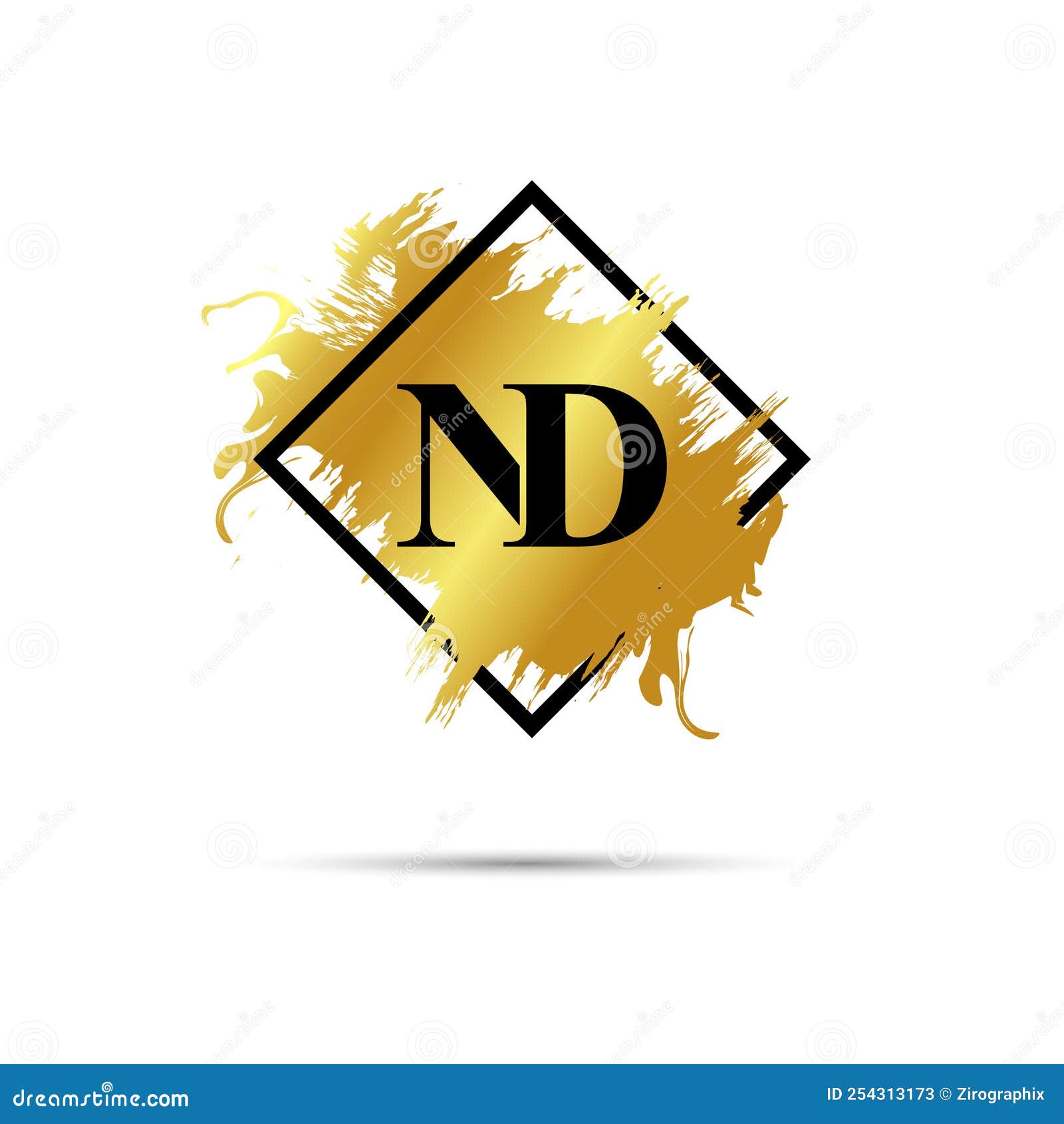 Gold ND Logo Symbol Vector Art Design Stock Illustration - Illustration ...