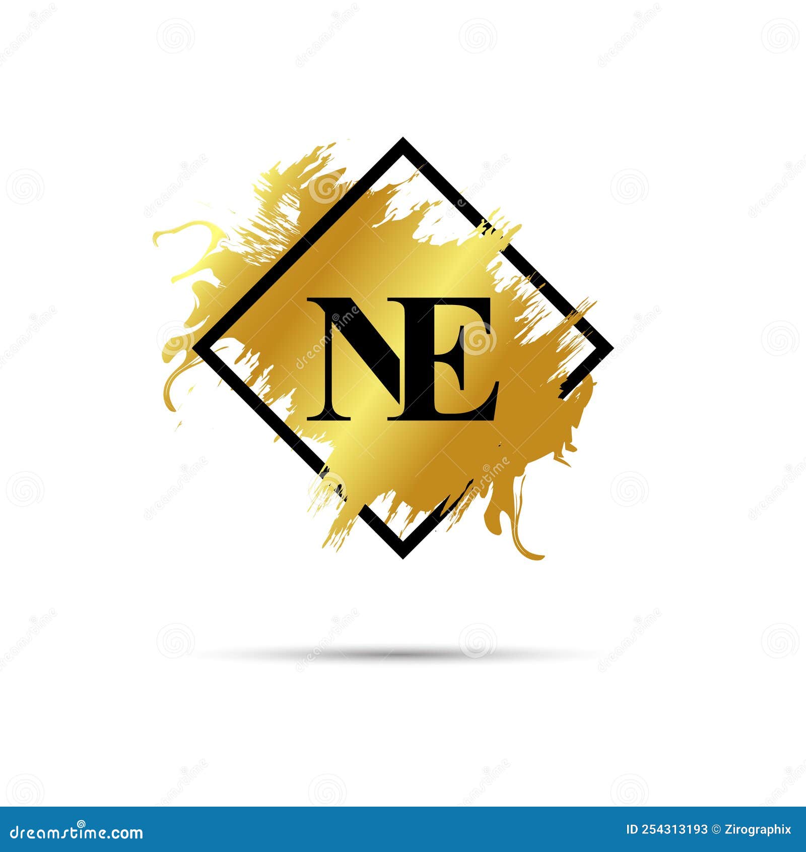 Gold NE Logo Symbol Vector Art Design Stock Illustration - Illustration ...