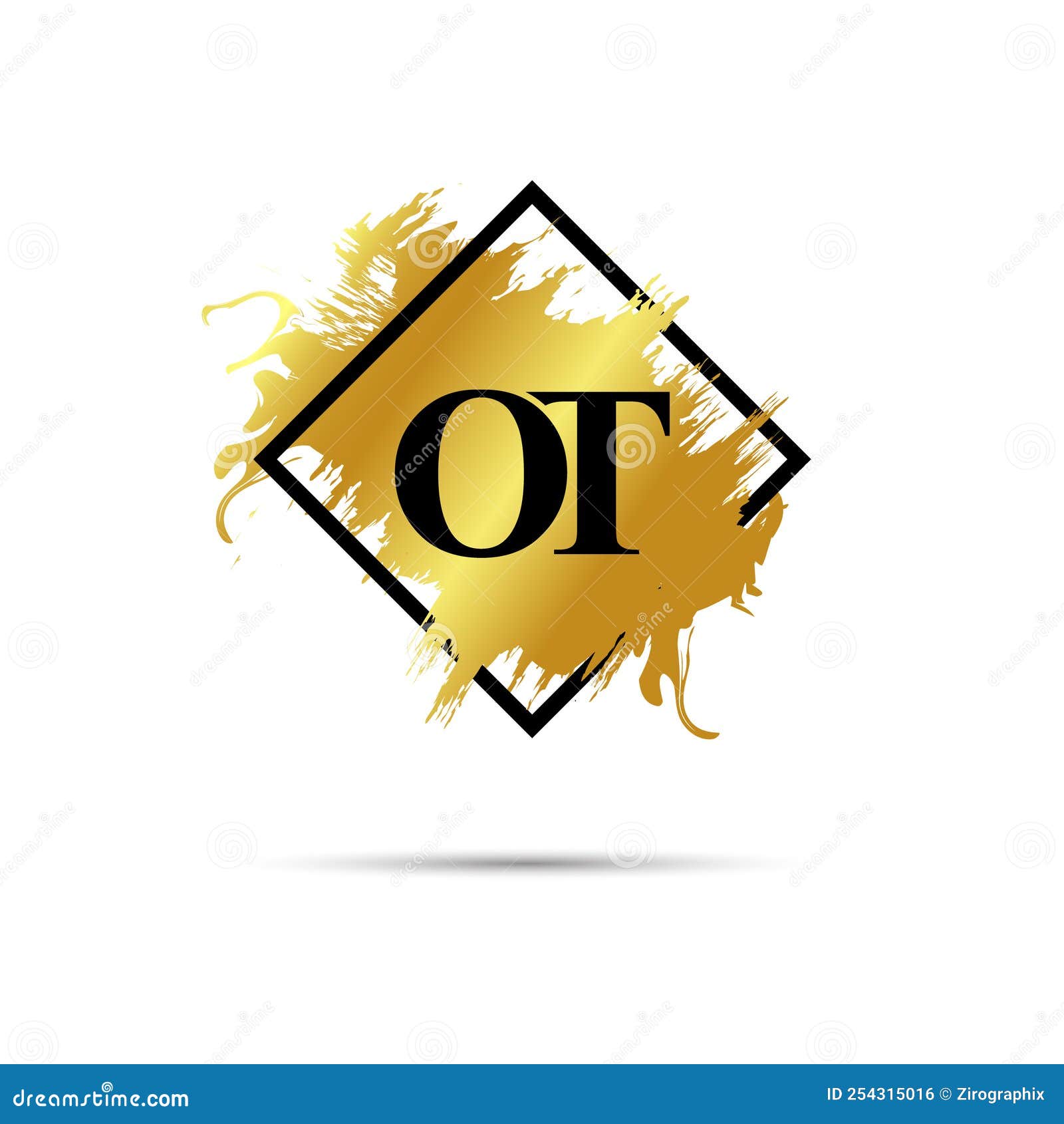 Gold OT Logo Symbol Vector Art Design Stock Illustration - Illustration ...