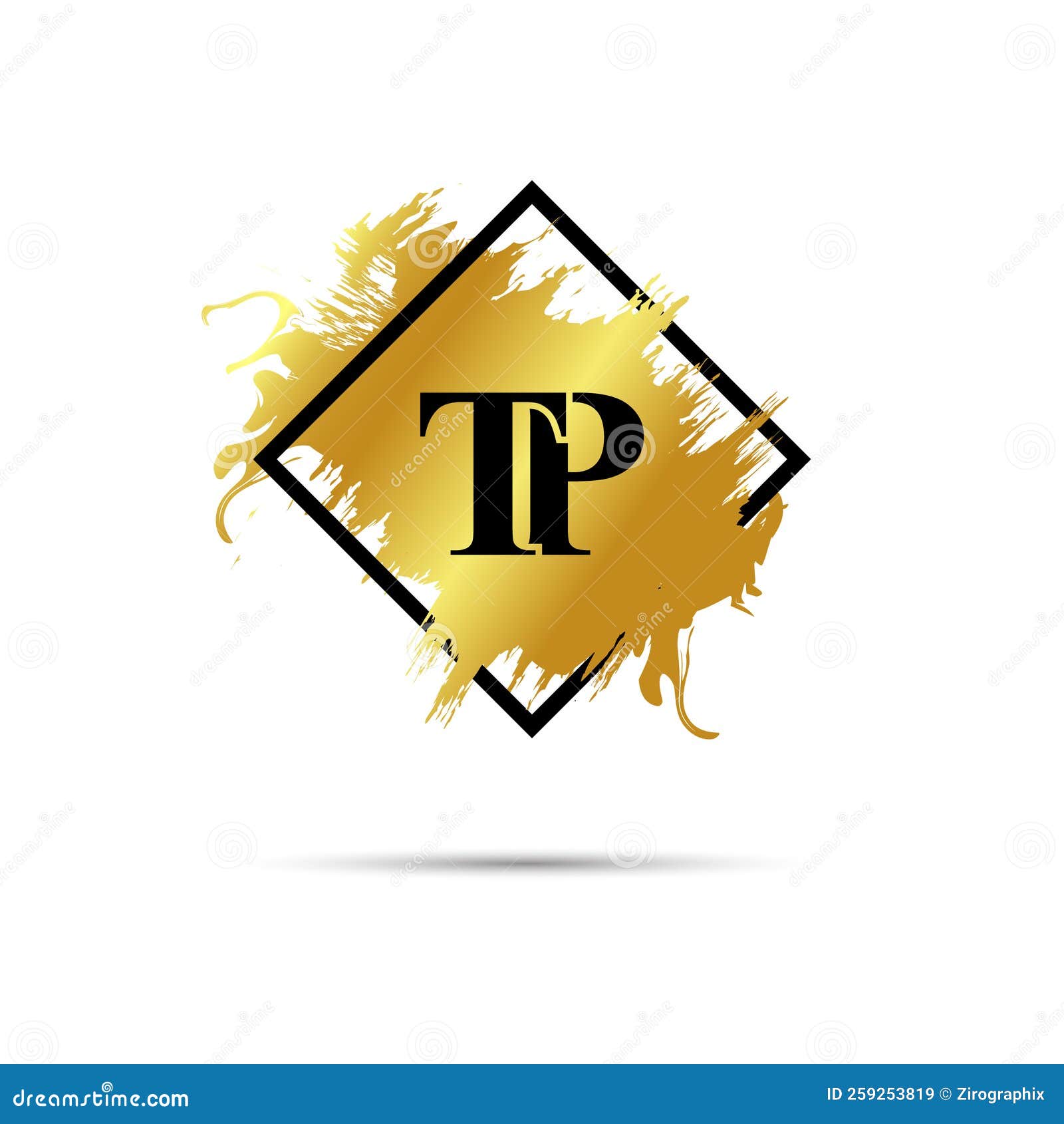 Gold TP Logo Symbol Vector Art Design Stock Illustration - Illustration ...