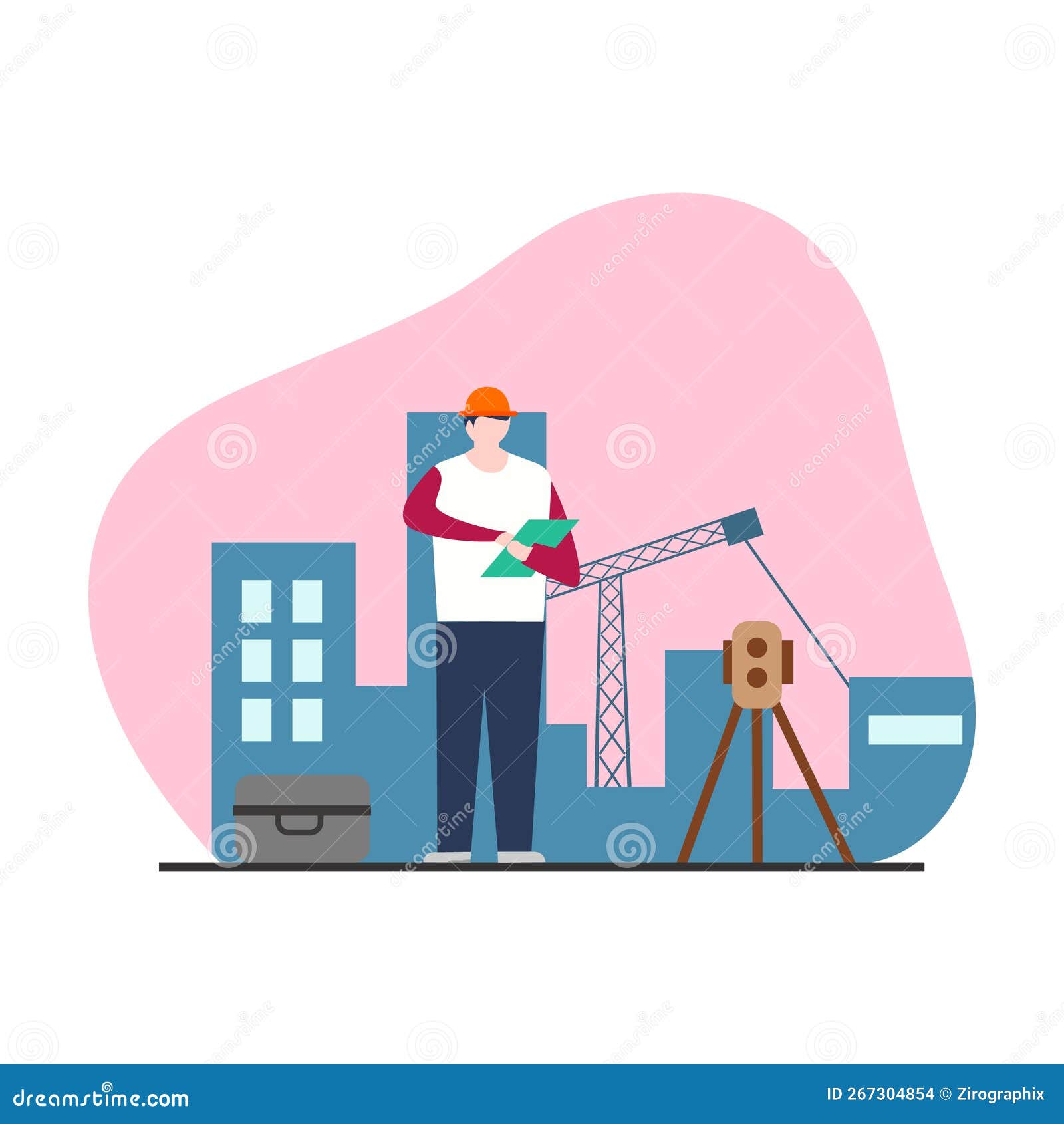 Hero Working Vector Art Illustration Stock Vector - Illustration of ...