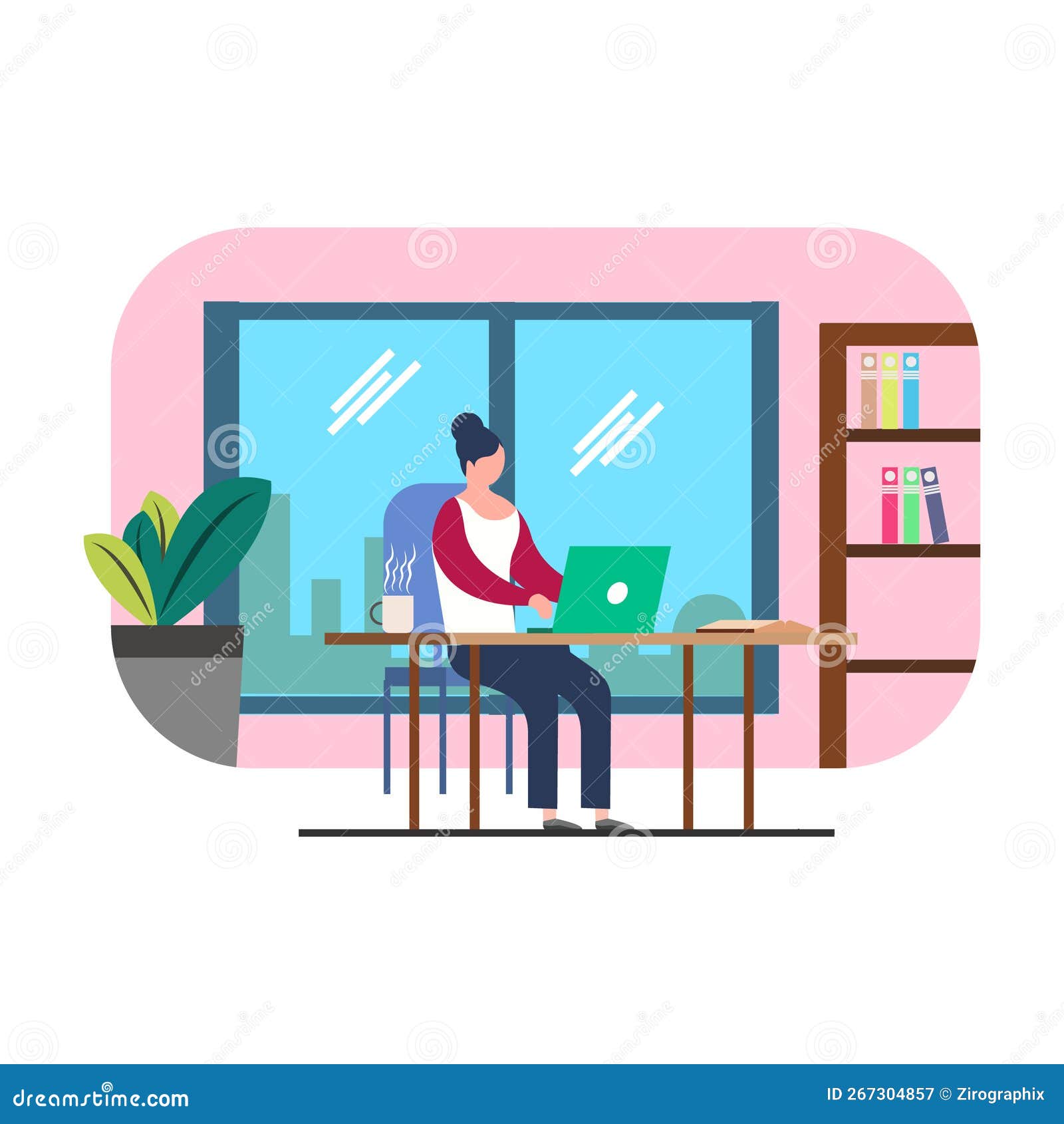 Hero Working Vector Art Illustration Stock Illustration - Illustration ...