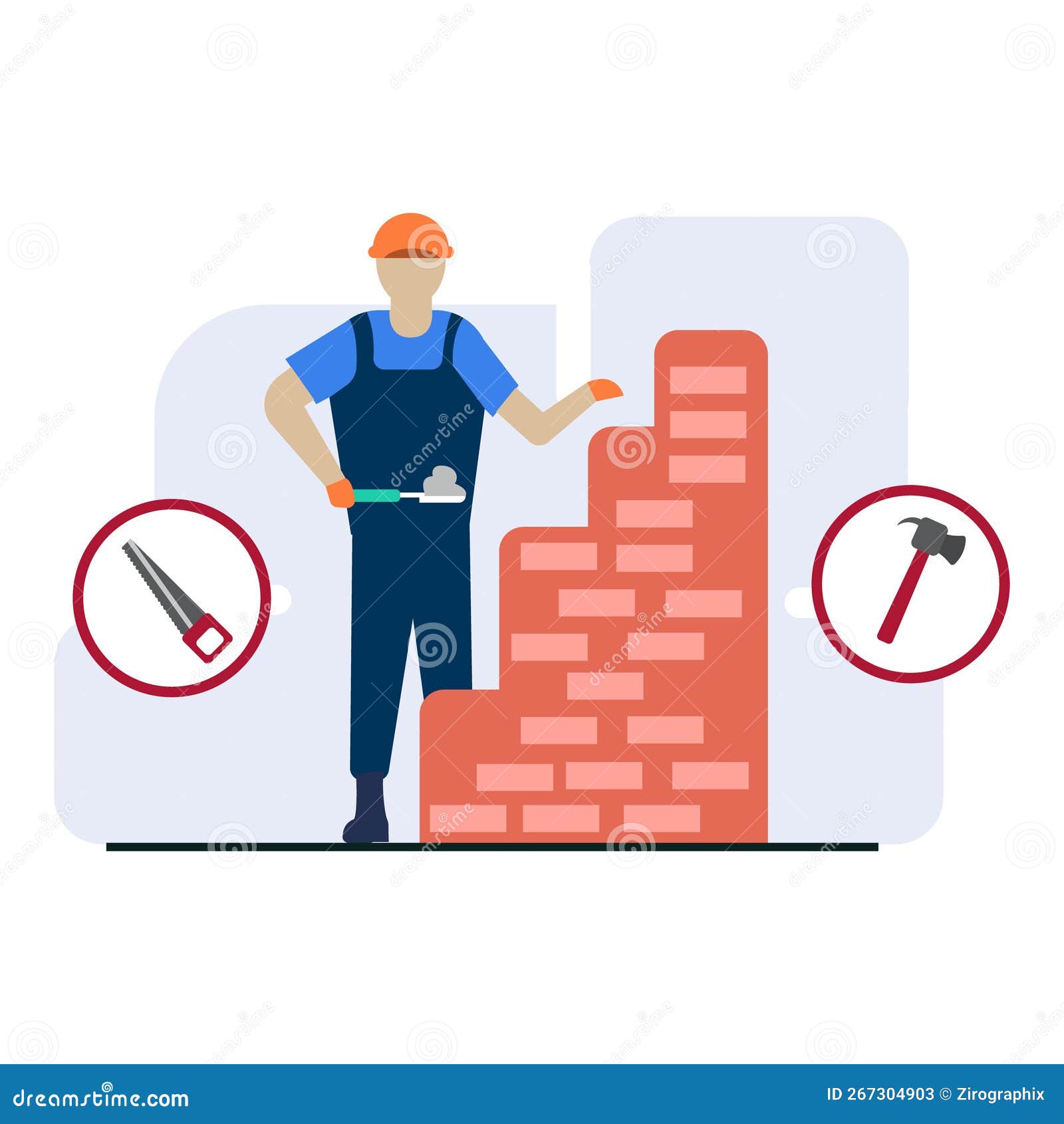 Hero Working Vector Art Illustration Stock Vector - Illustration of ...