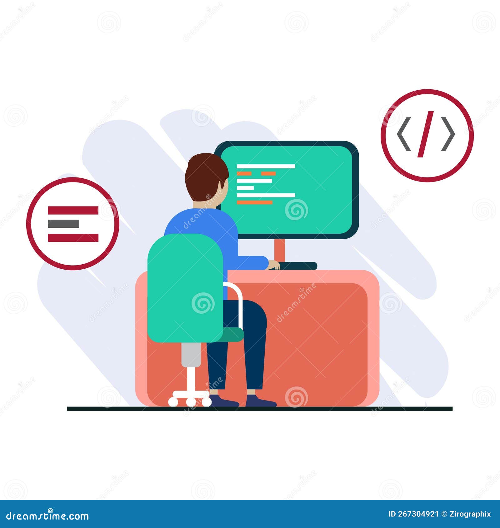 Hero Working Vector Art Illustration Stock Vector - Illustration of ...