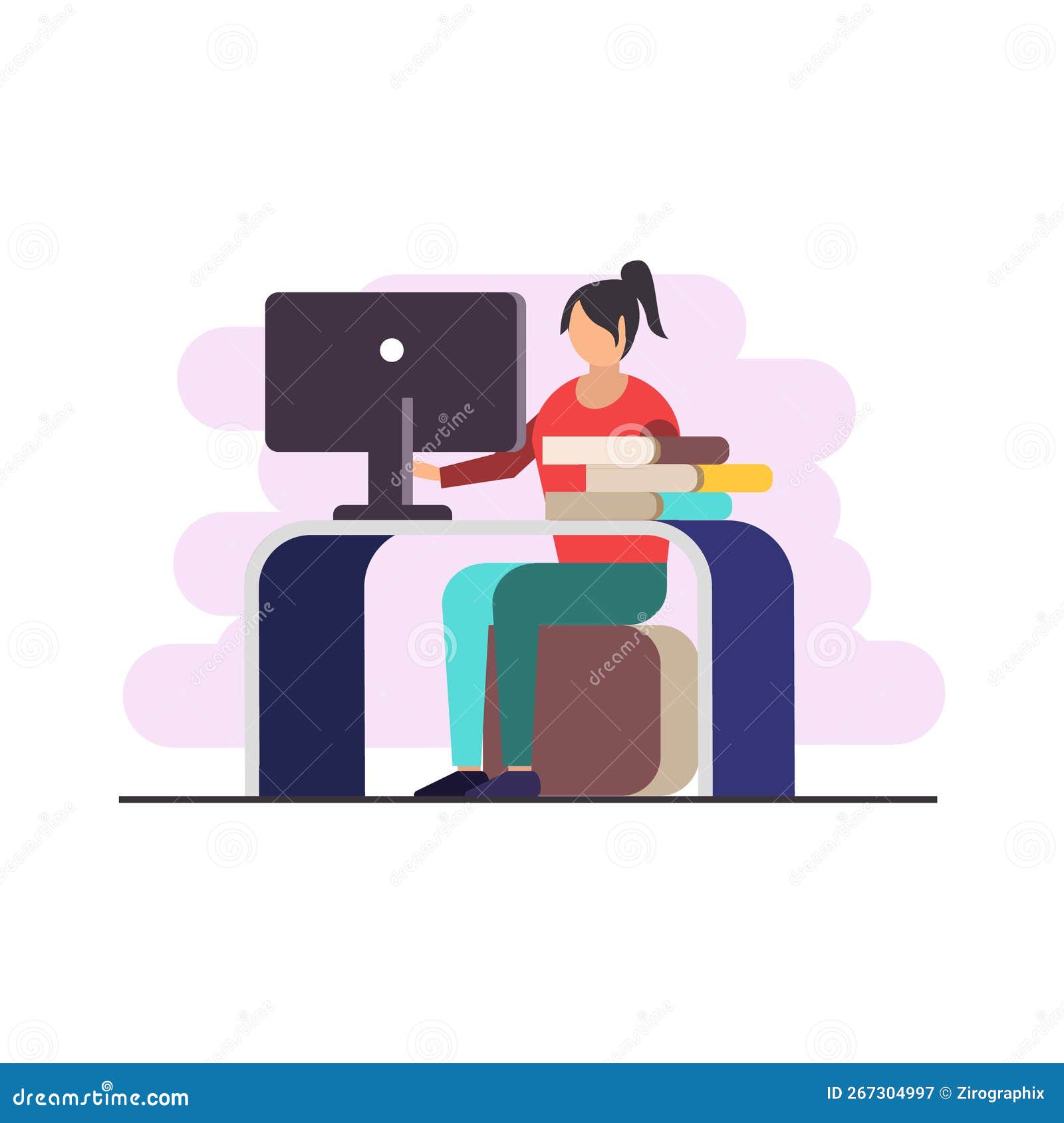 Hero Working Vector Art Illustration Stock Vector - Illustration of ...
