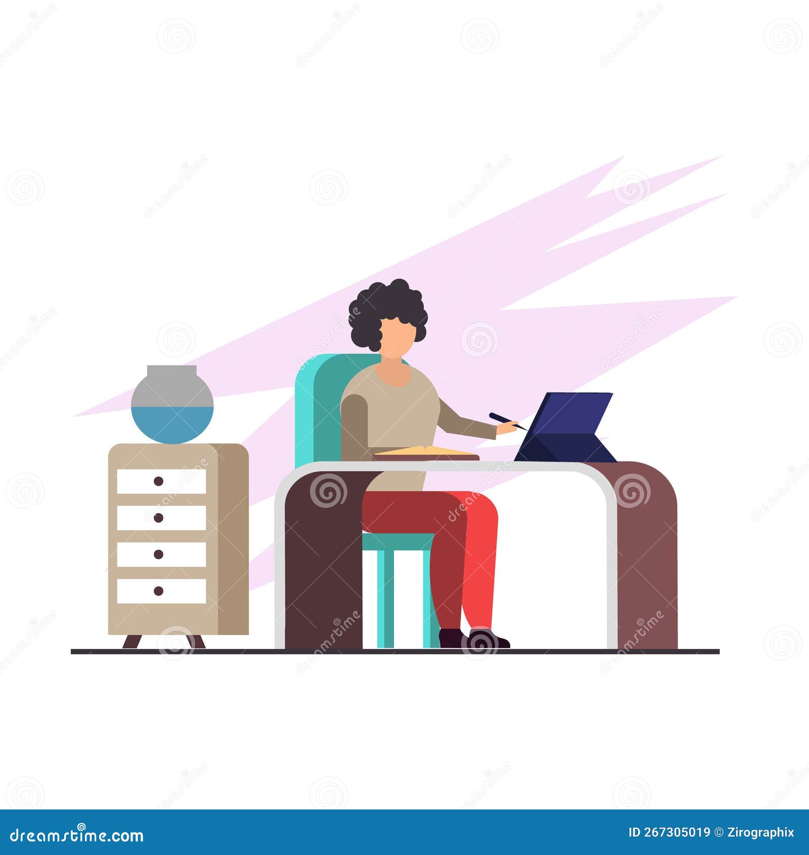 Hero Working Vector Art Illustration Stock Vector - Illustration of ...