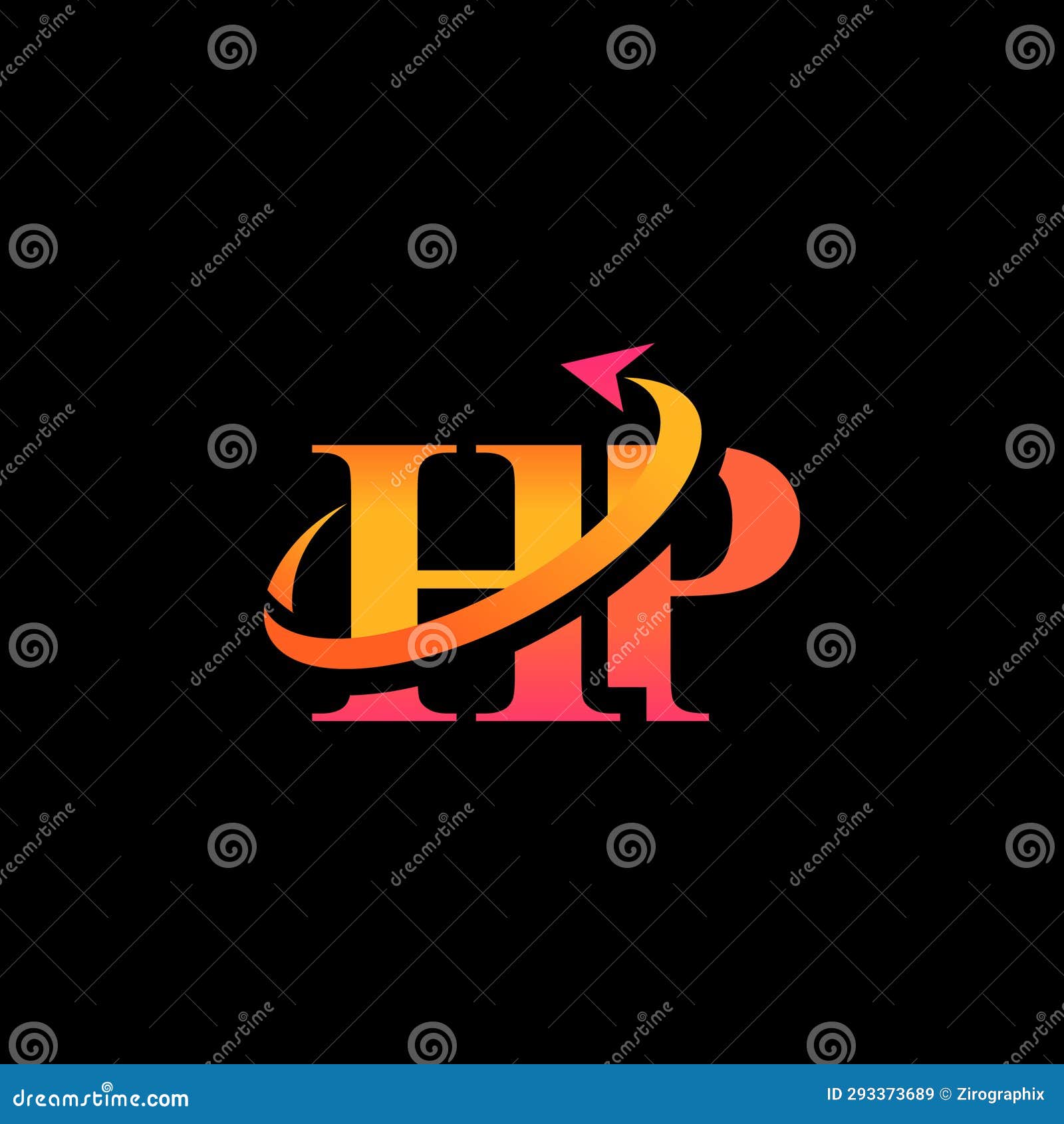 HP Aerospace Creative Logo Design Stock Illustration - Illustration of ...