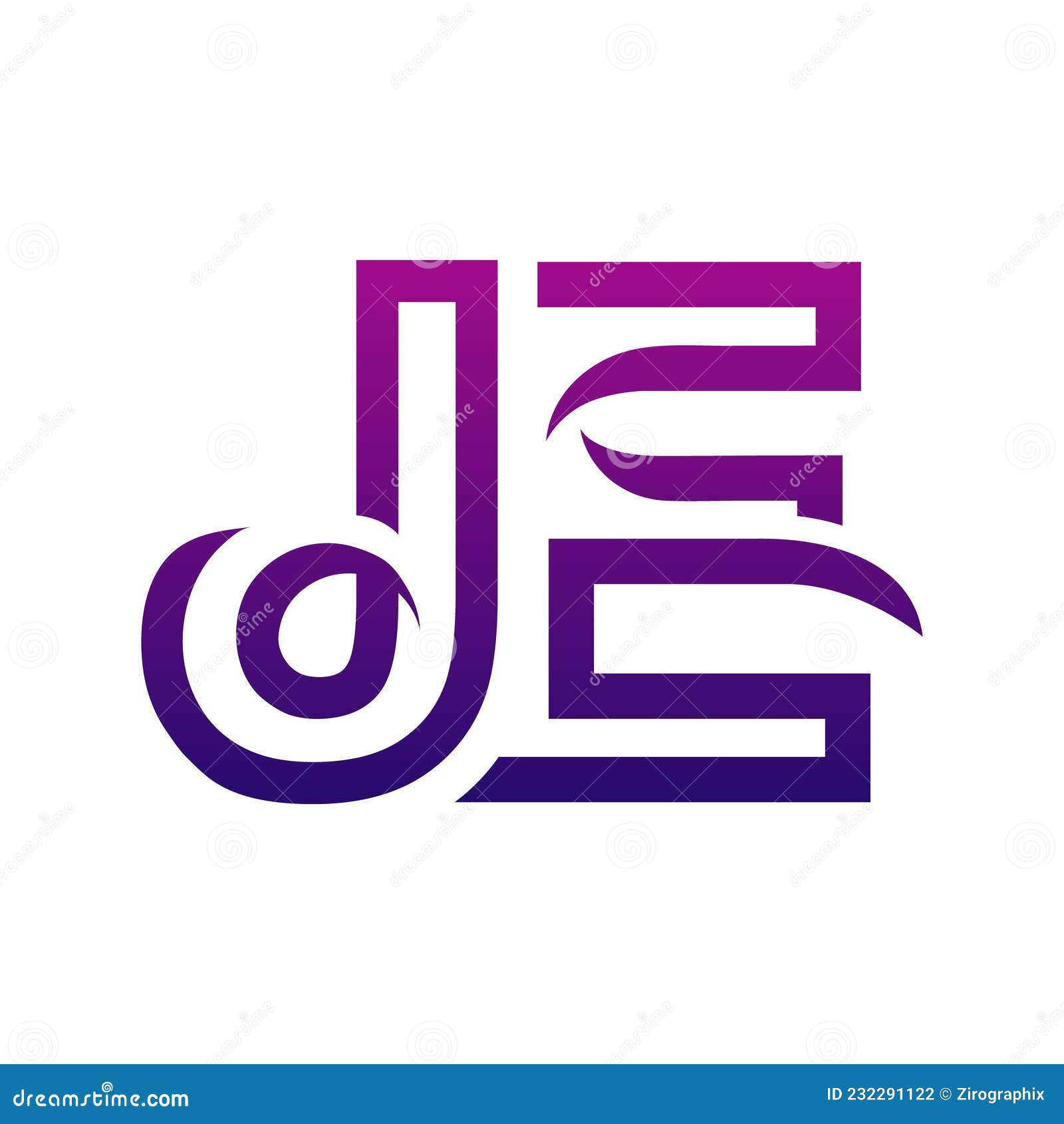 Creative JE Logo Icon Design Stock Vector - Illustration of abstract ...