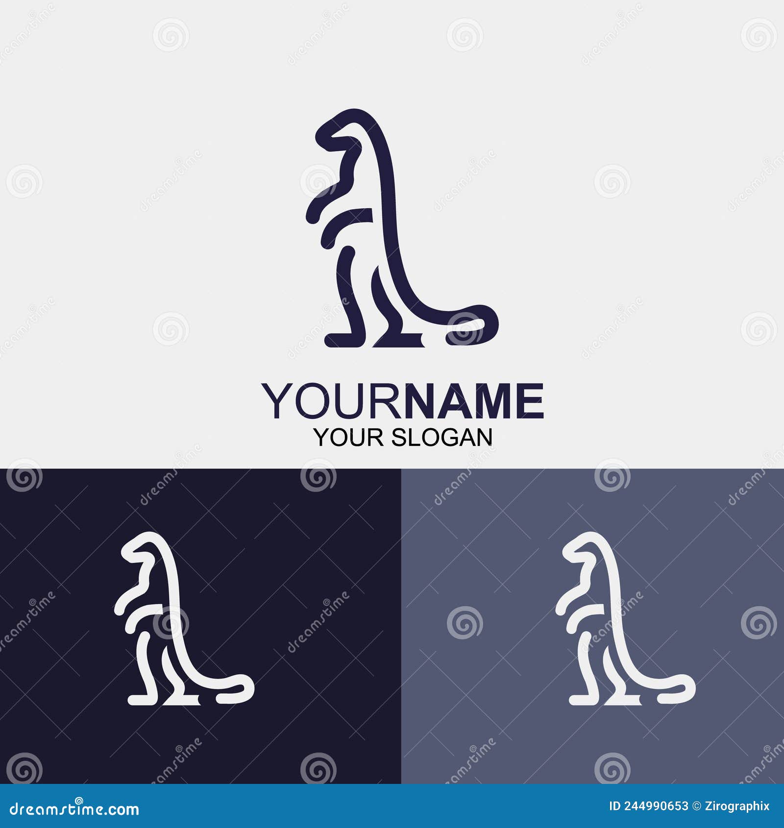 MONGOOSE Line Type Logo Design Symbol Illustration Royalty-Free Stock ...