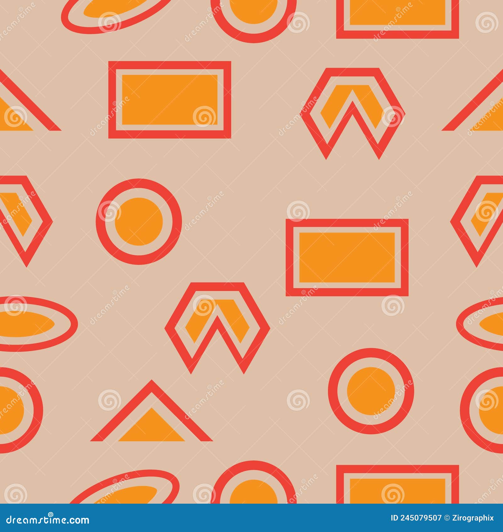 Seamless Pattern with Elements Vector Art Stock Vector - Illustration ...