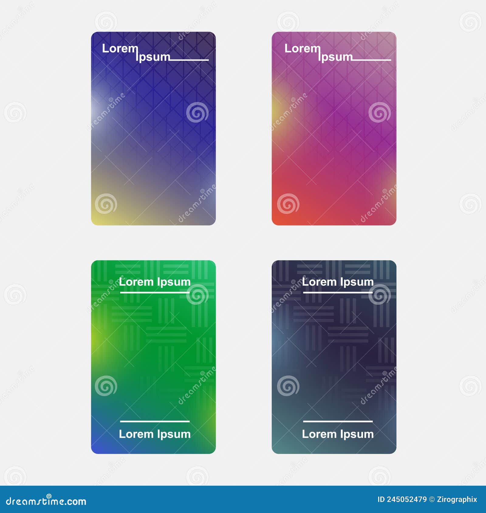 Set of Gradient Color Palette Vector Art Design Stock Vector ...