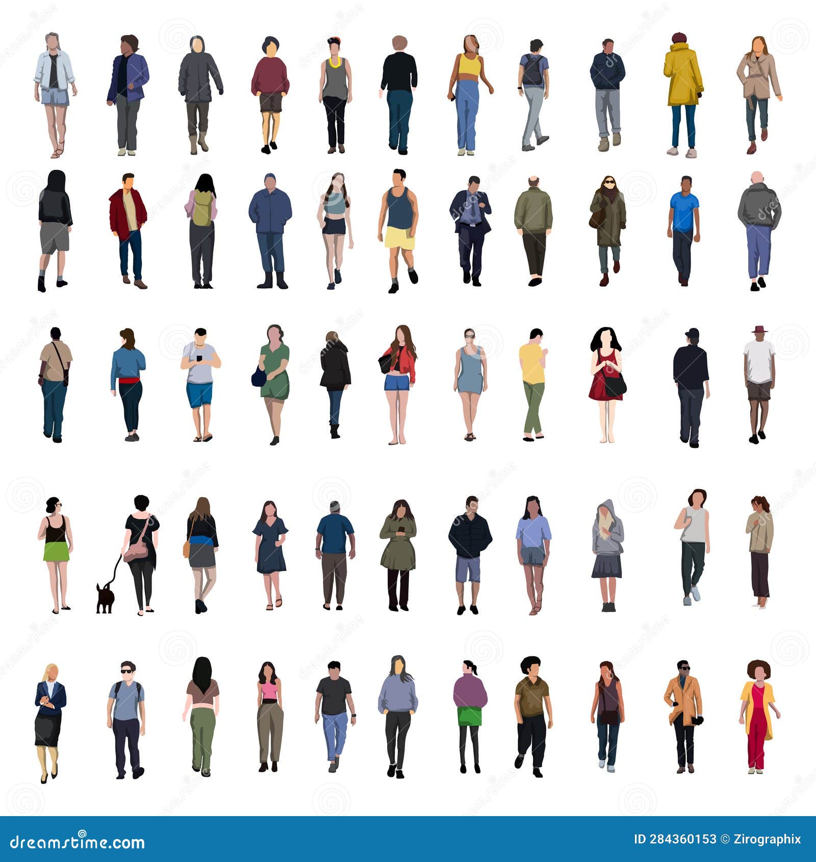 Set of People Vector Illustration Design Stock Vector - Illustration of ...