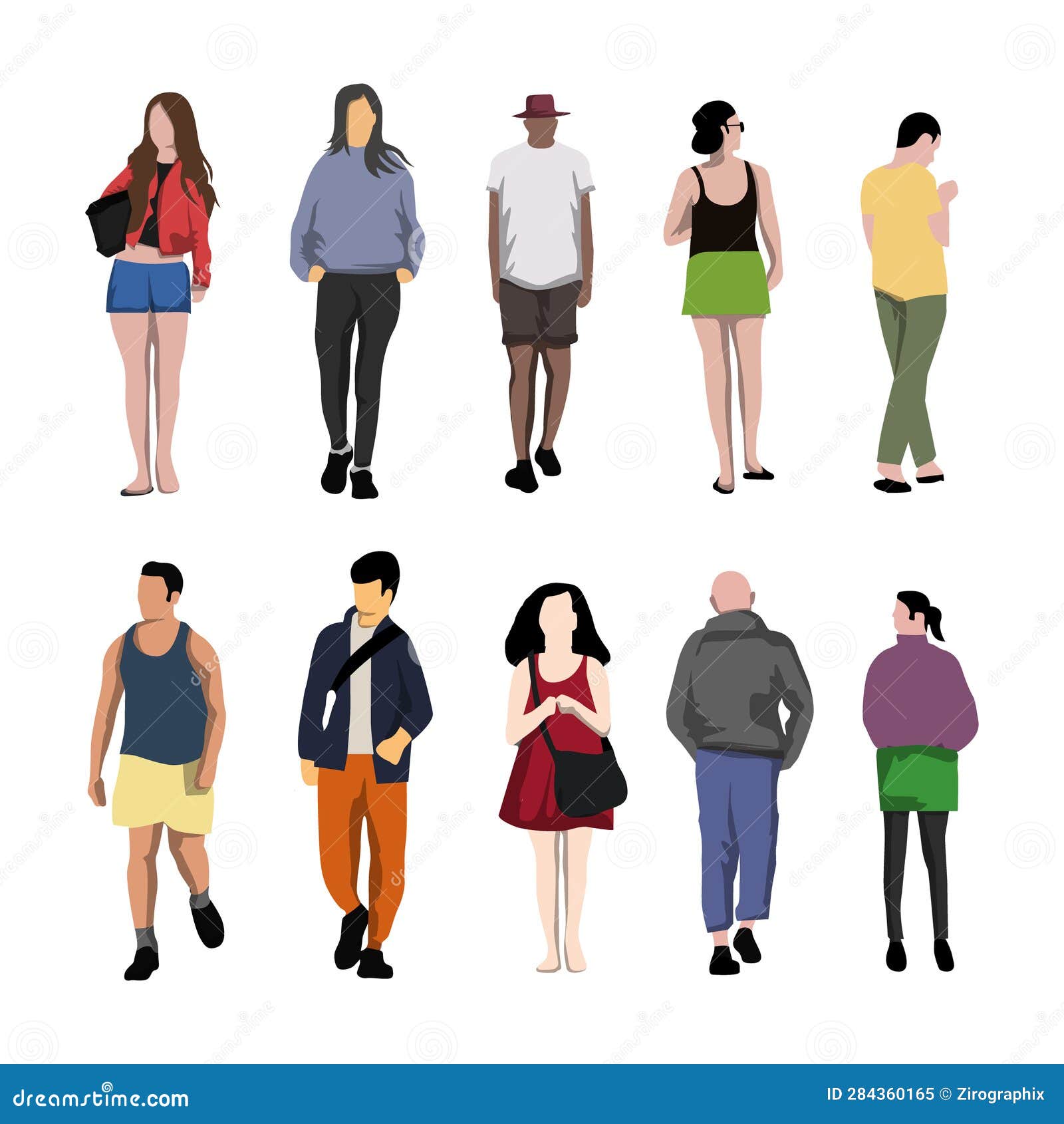 Set of People Vector Illustration Design Stock Illustration ...