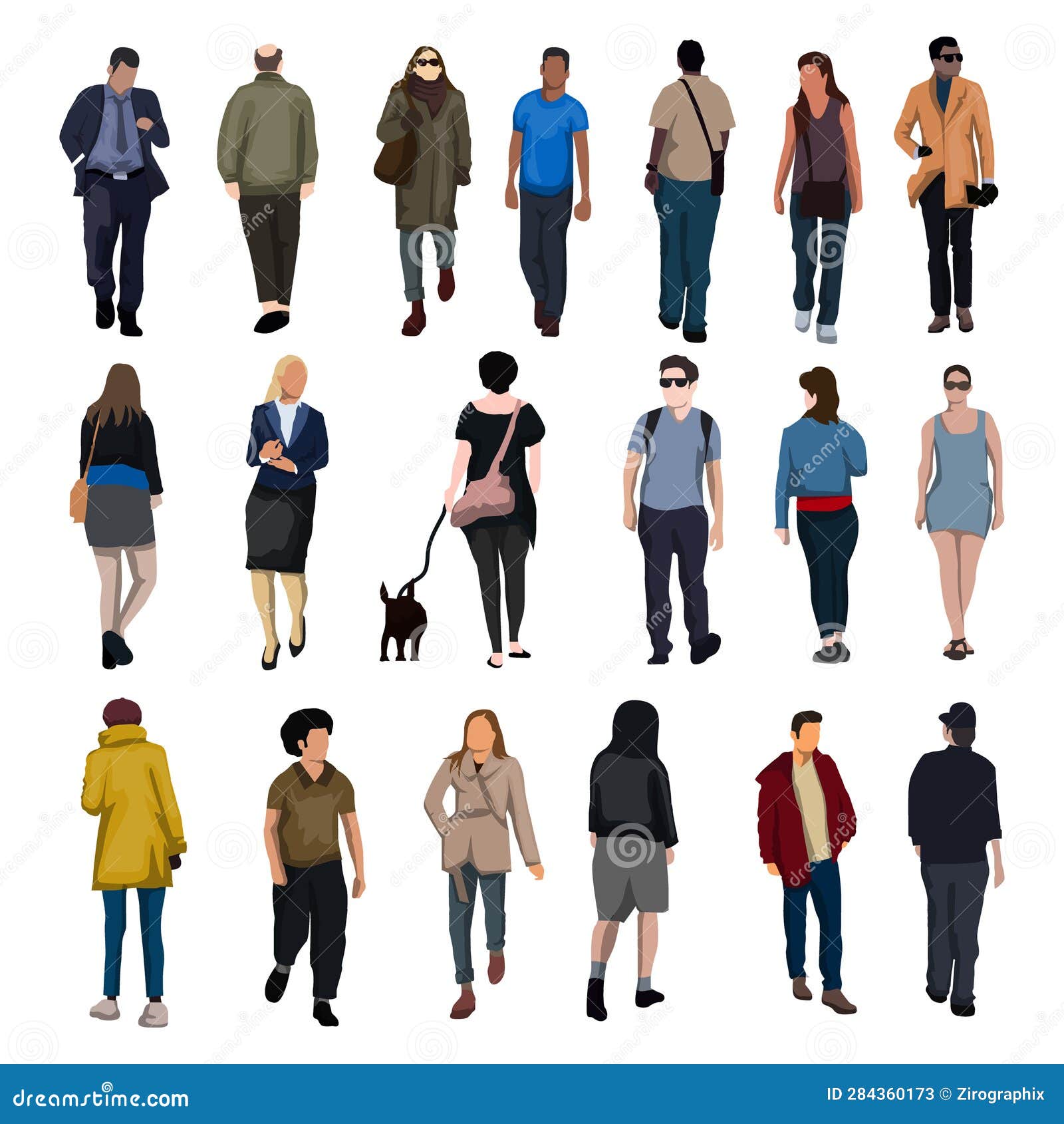 Set of People Vector Illustration Design Stock Vector - Illustration of ...