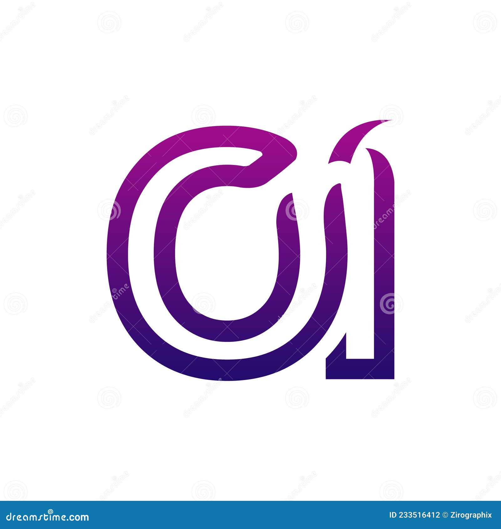 Stylish Creative OI Logo Icon Design Stock Vector - Illustration of ...