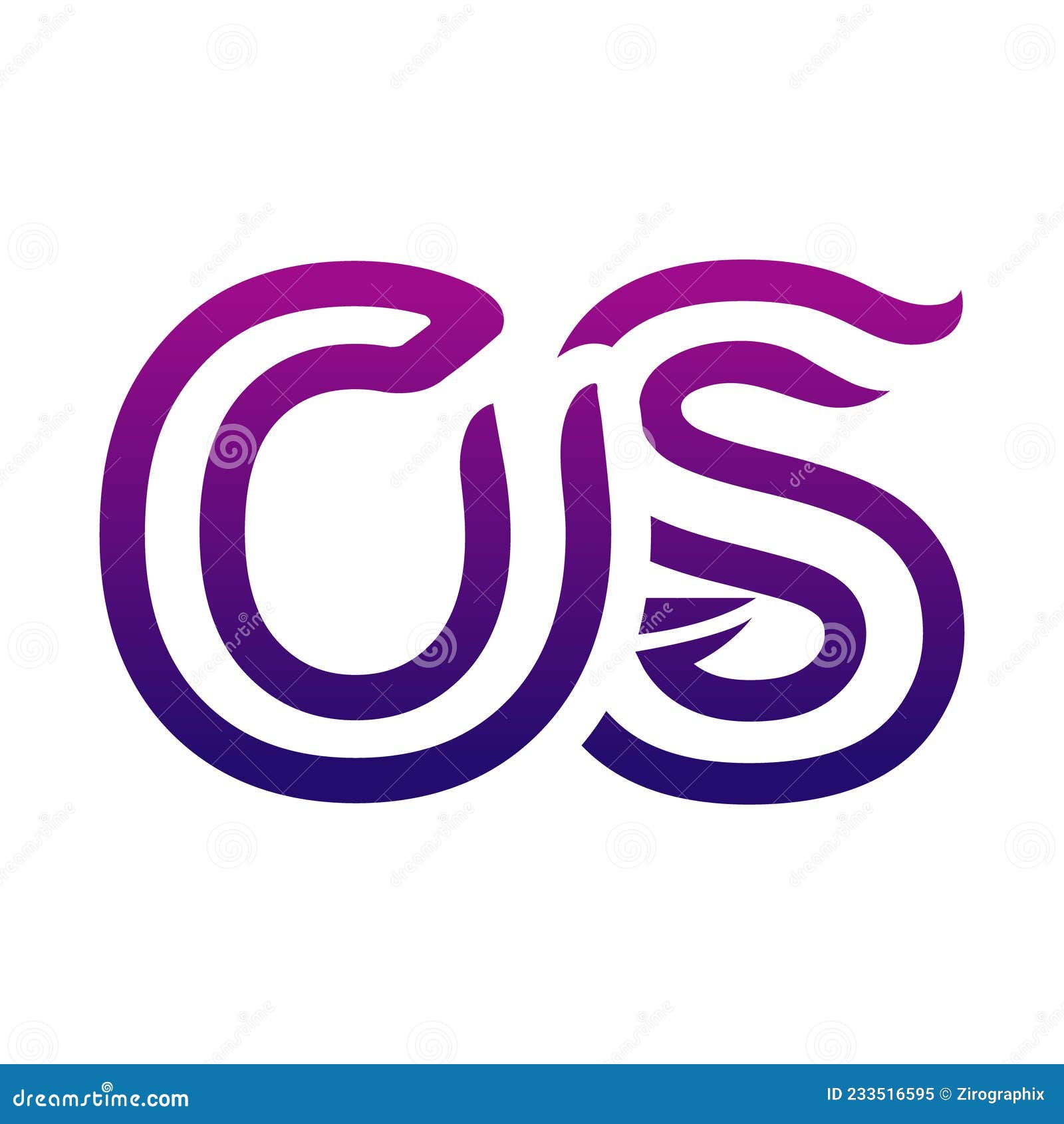 Stylish Creative OS Logo Icon Design Stock Vector - Illustration of ...