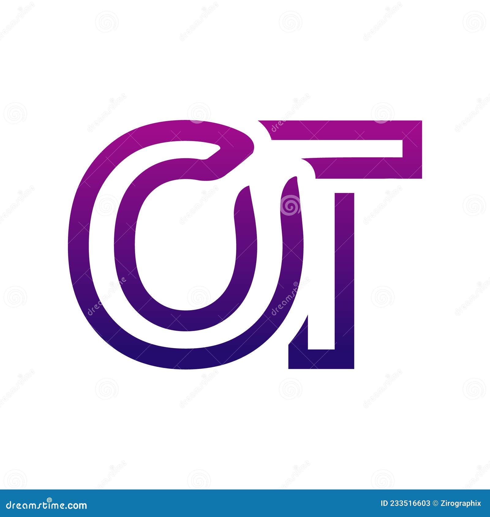 Stylish Creative OT Logo Icon Design Stock Vector - Illustration of ...