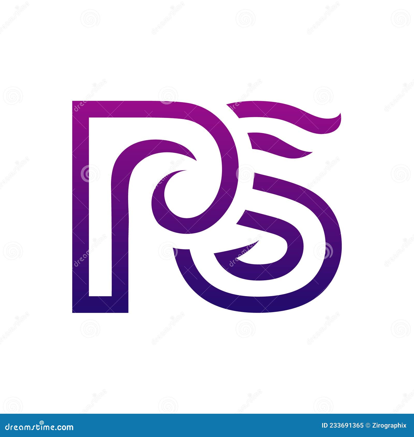 Stylish Creative PS Logo Icon Design Stock Vector - Illustration of ...