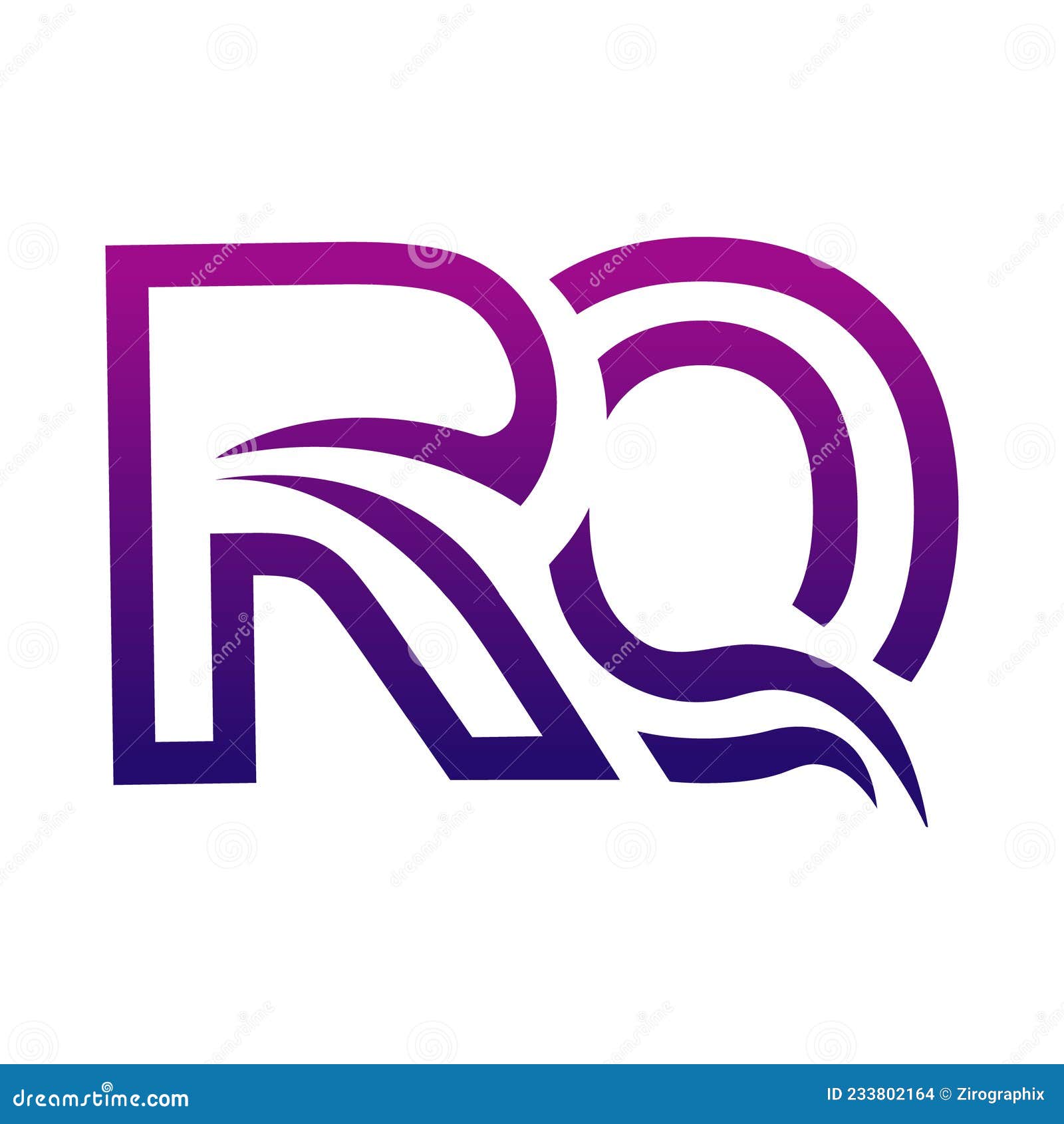 Stylish Creative RQ Logo Icon Design Stock Vector - Illustration of ...