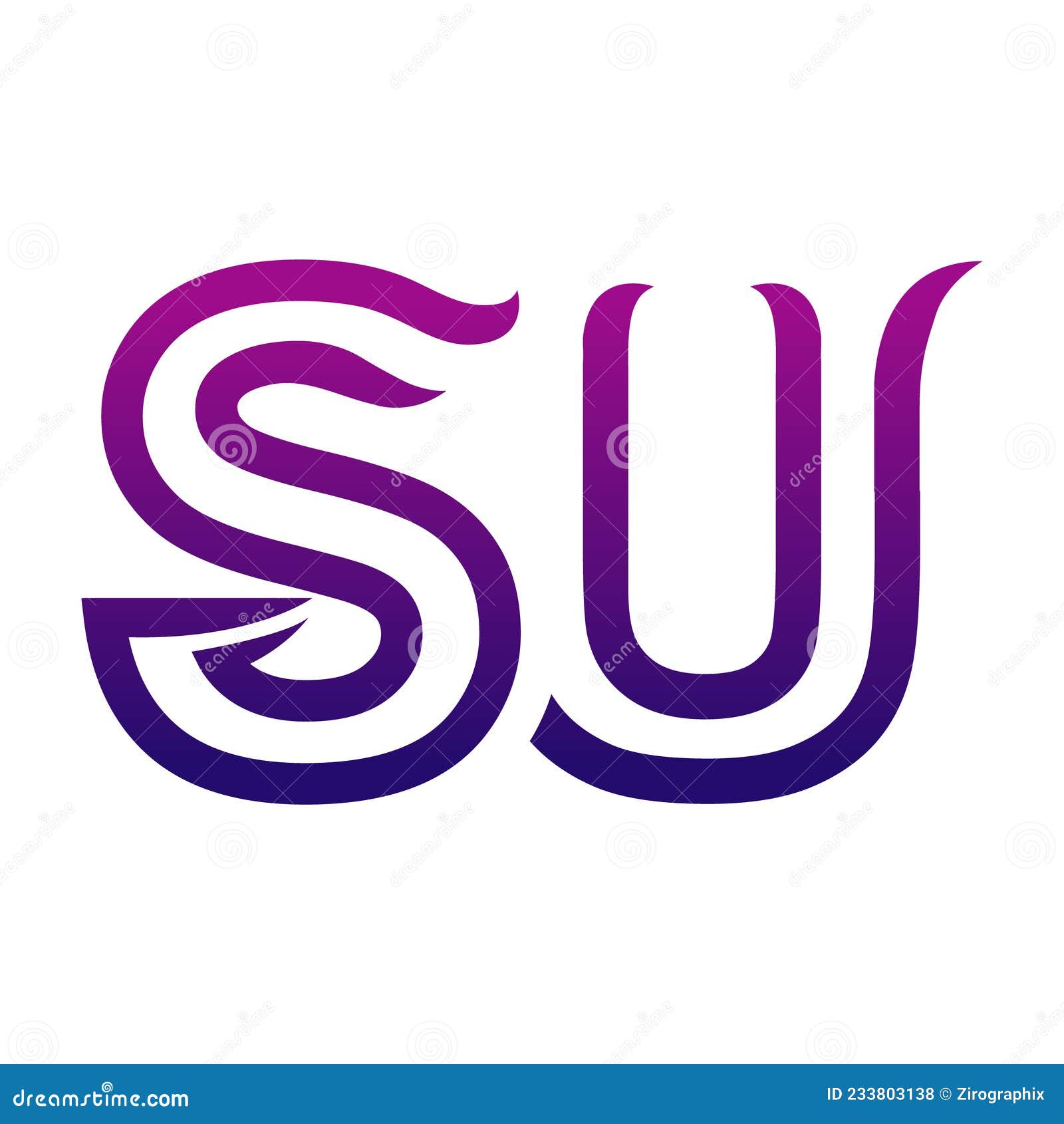 Stylish Creative SU Logo Icon Design Stock Vector - Illustration of ...