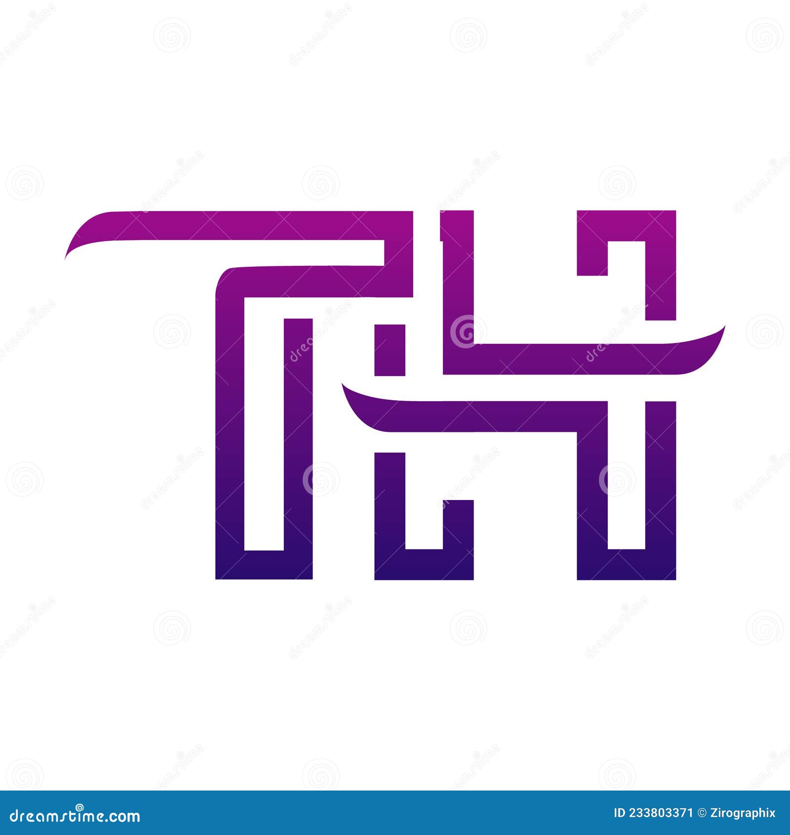 Stylish Creative TH Logo Icon Design Stock Vector - Illustration of ...