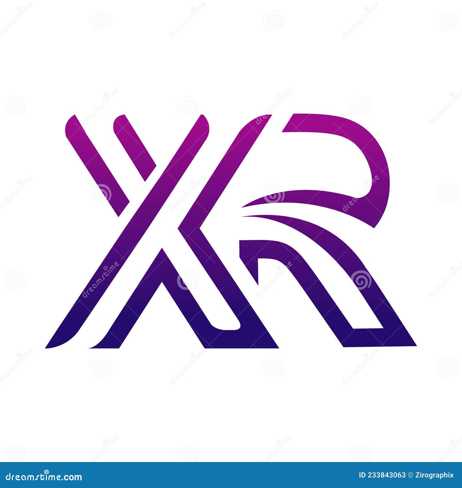 Stylish Creative XR Logo Icon Design Stock Vector - Illustration of ...