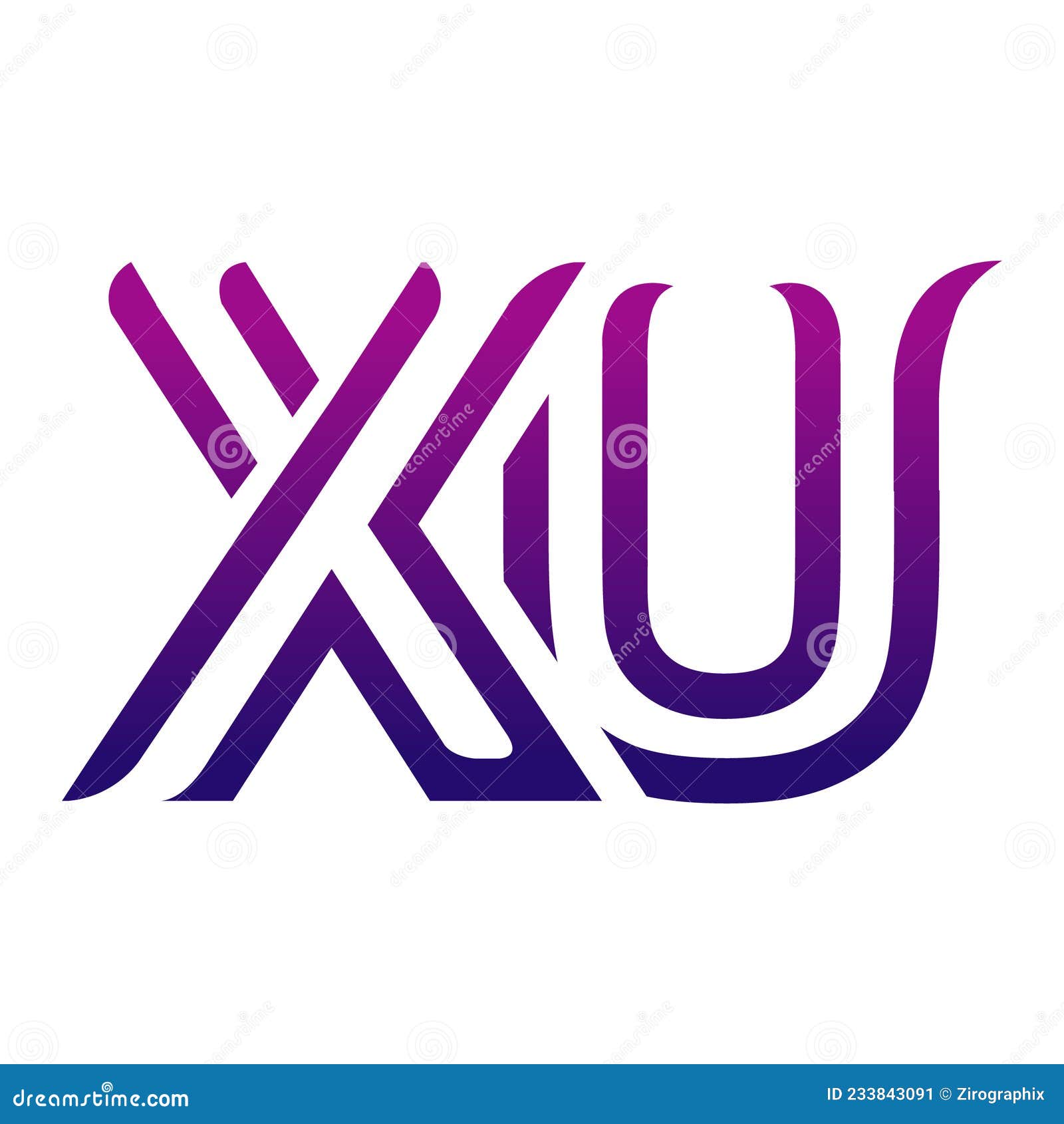 Stylish Creative XU Logo Icon Design Stock Vector - Illustration of ...