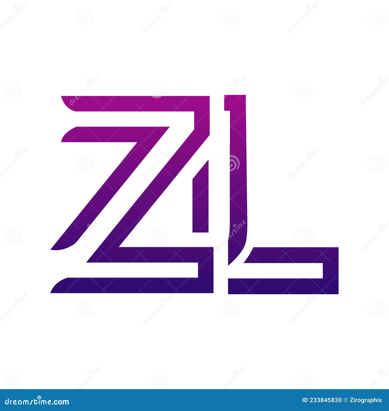 Stylish Creative ZL Logo Icon Design Stock Vector - Illustration of ...