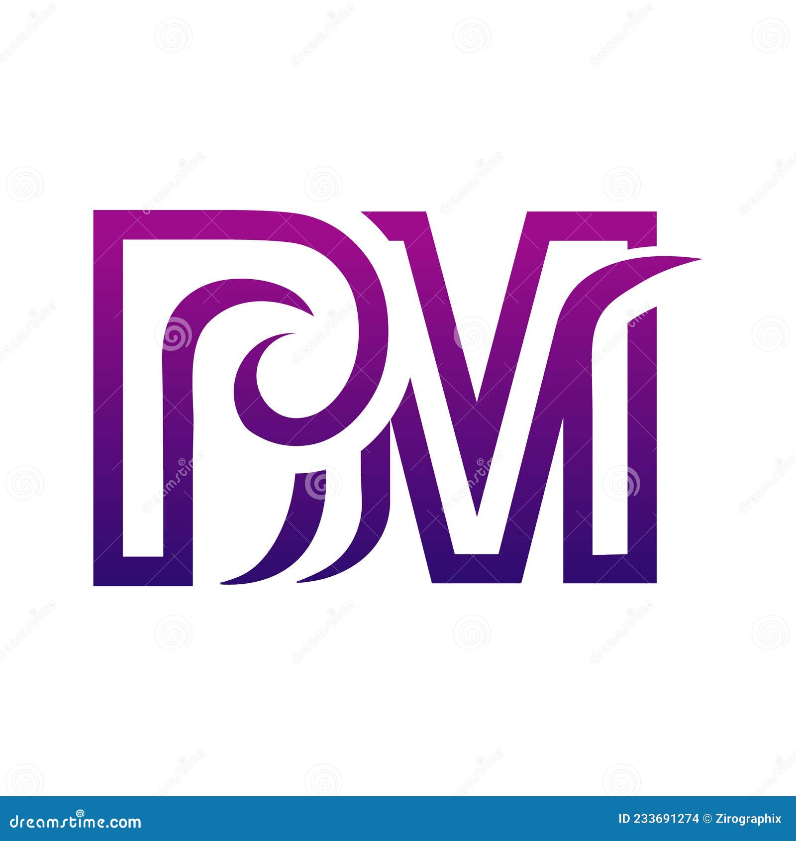 Stylish Creative PM Logo Icon Design Stock Vector - Illustration of ...