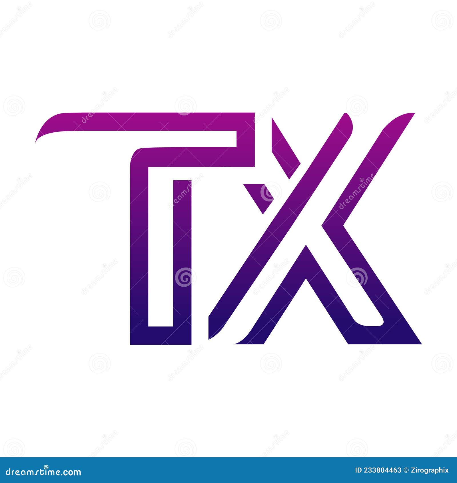 Stylish Creative TX Logo Icon Design Stock Vector - Illustration of ...