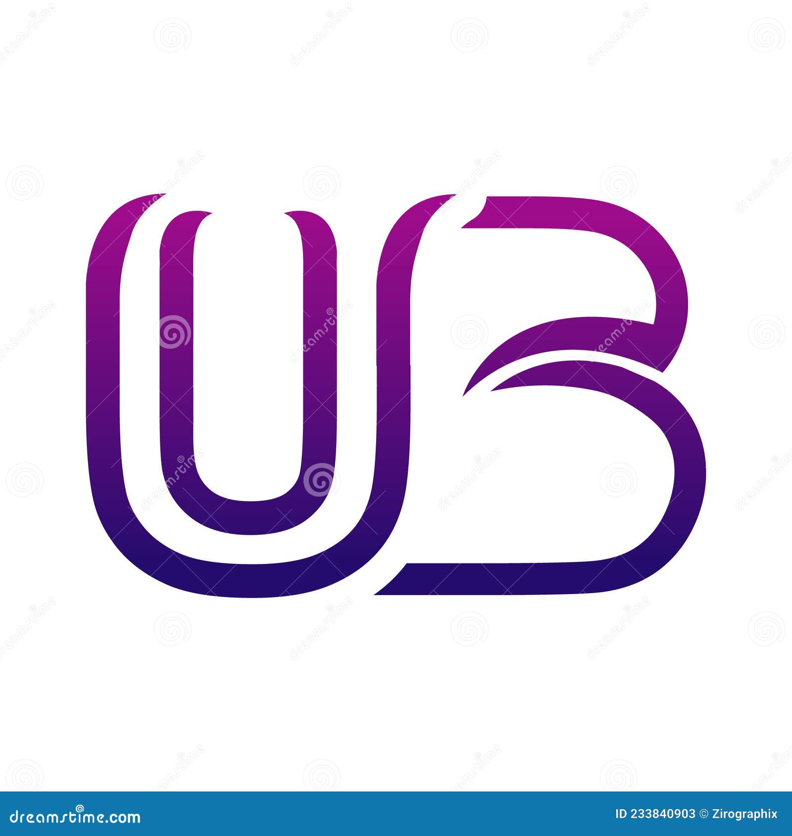 Stylish Creative UB Logo Icon Design Stock Vector - Illustration of ...