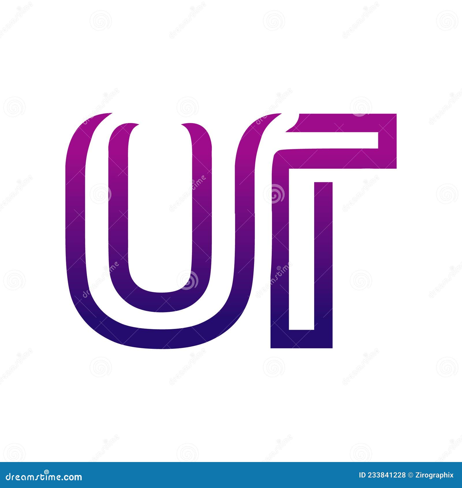 Stylish Creative UT Logo Icon Design Stock Vector - Illustration of ...