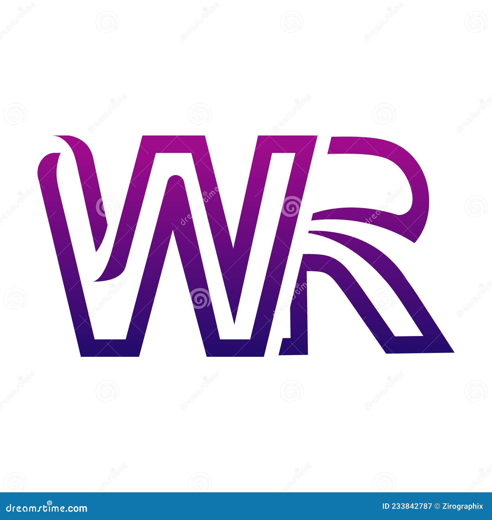 Stylish Creative WR Logo Icon Design Stock Vector - Illustration of ...